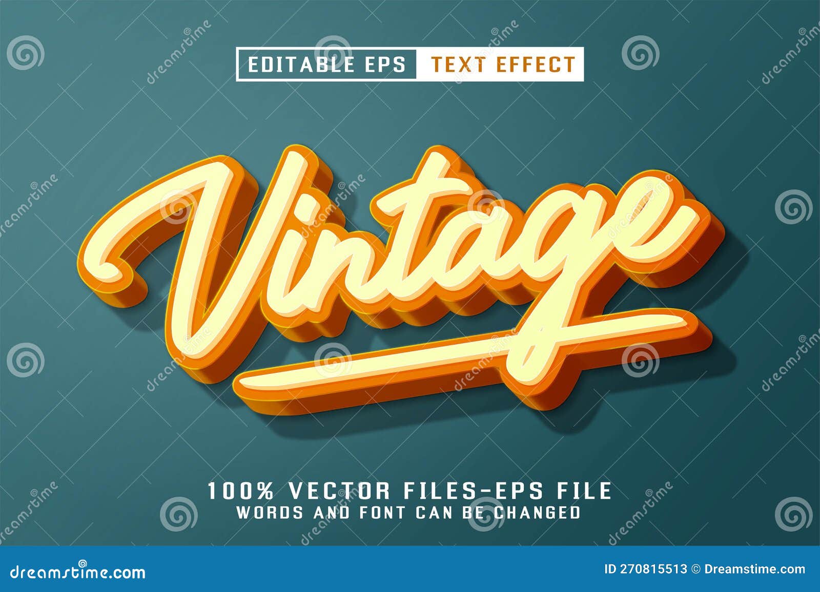 Vintage Editable Text Effect Stock Vector - Illustration of realisti ...