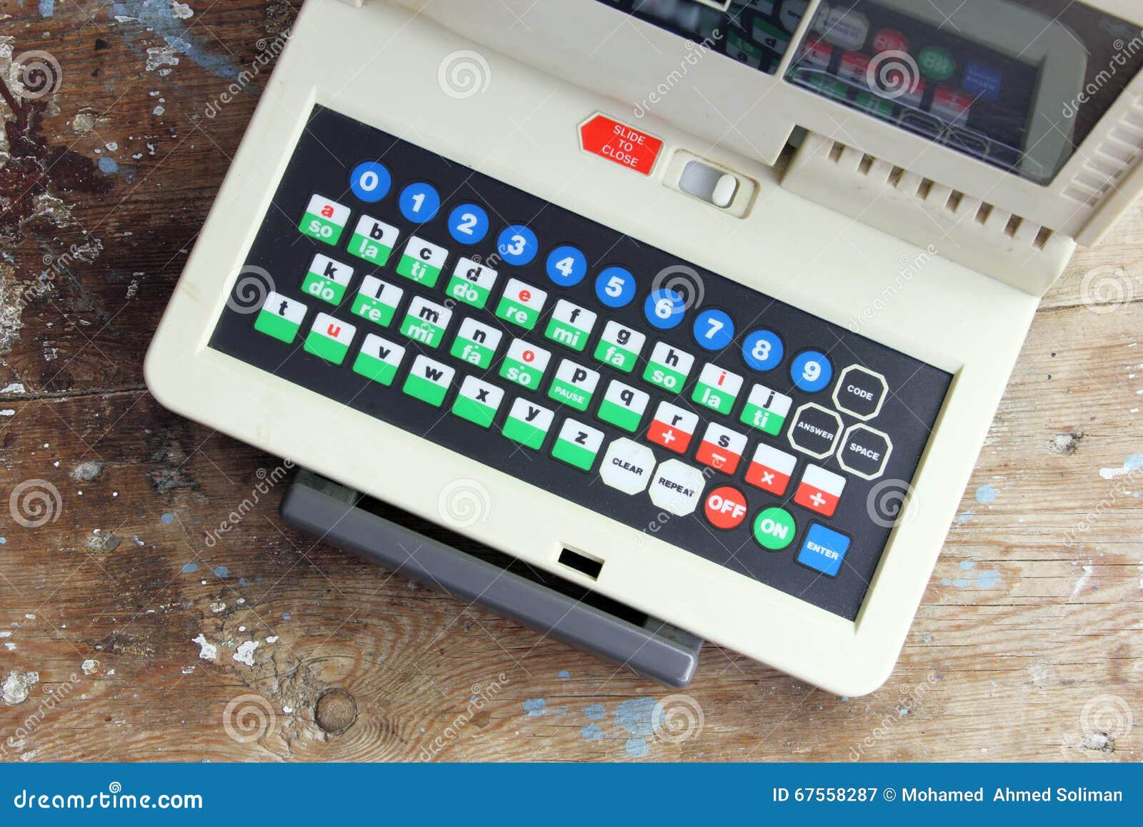 Vintage Educational Computer for Kids Stock Image - Image of view ...