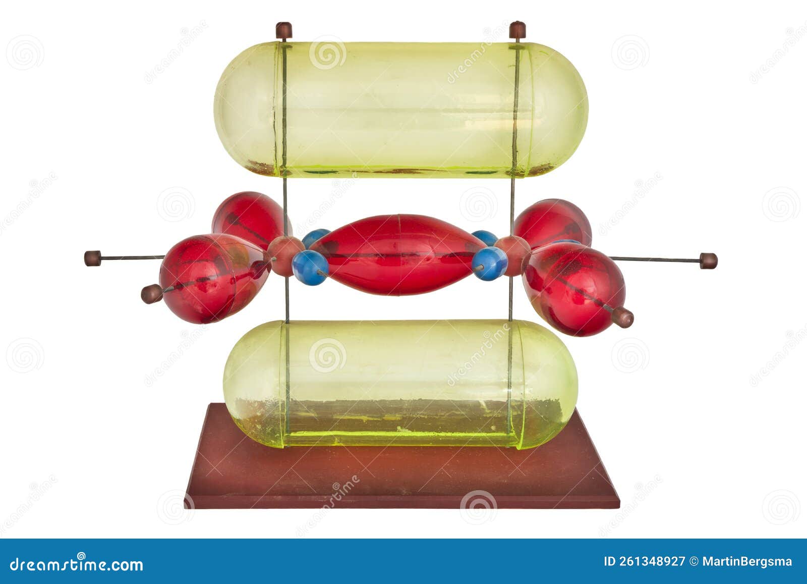 Molecular Model of Ethylene / Ethene Isolated on a White Background ...