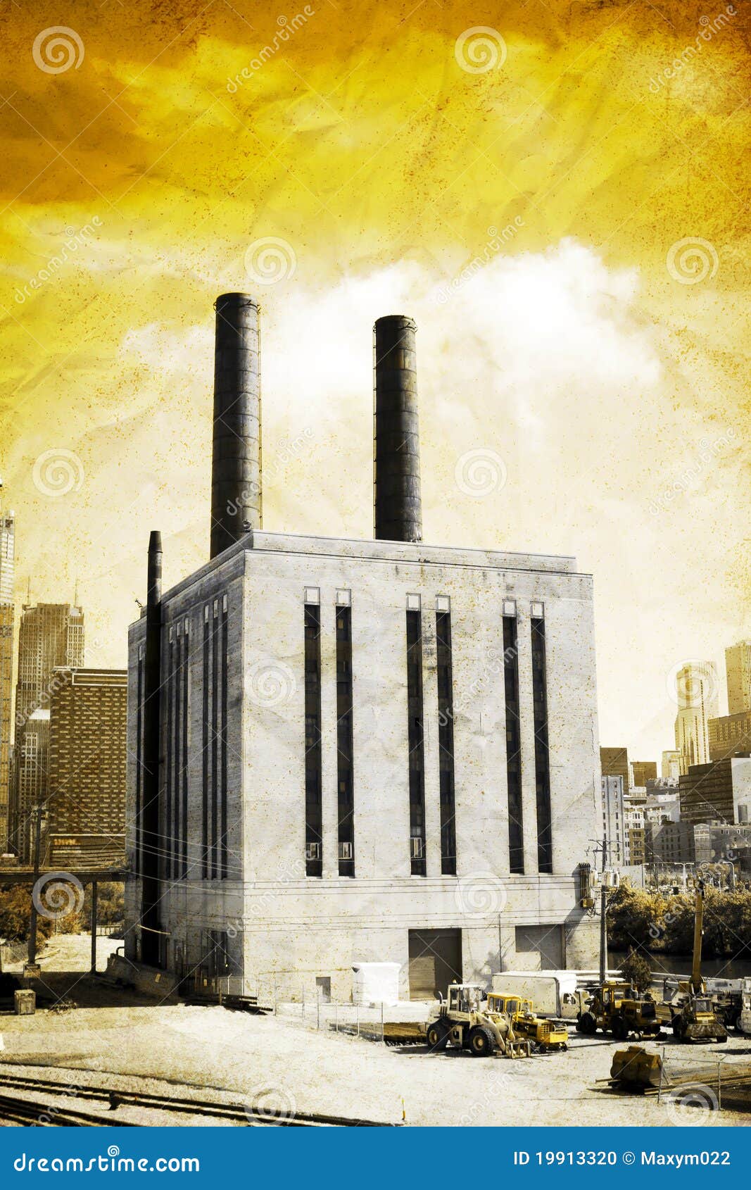 Vintage Effect - Big Factory Stock Photo - Image of creative, tall ...