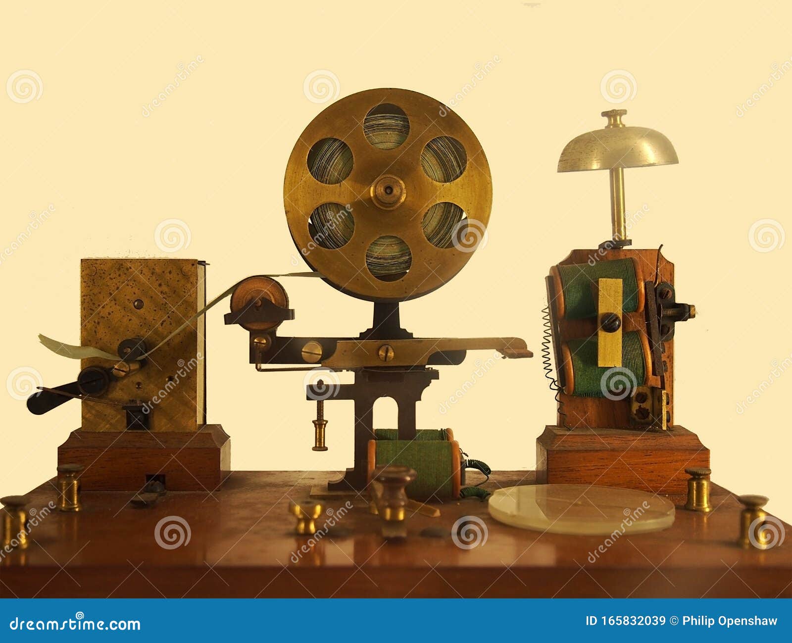 Vintage Effect Image of an Old Morse Code Telegraph Machine with Bell ...