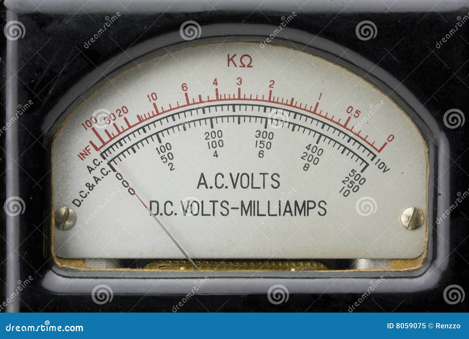 Vintage Electric Multimeter. Stock Image - Image of retro, needle: 8059075