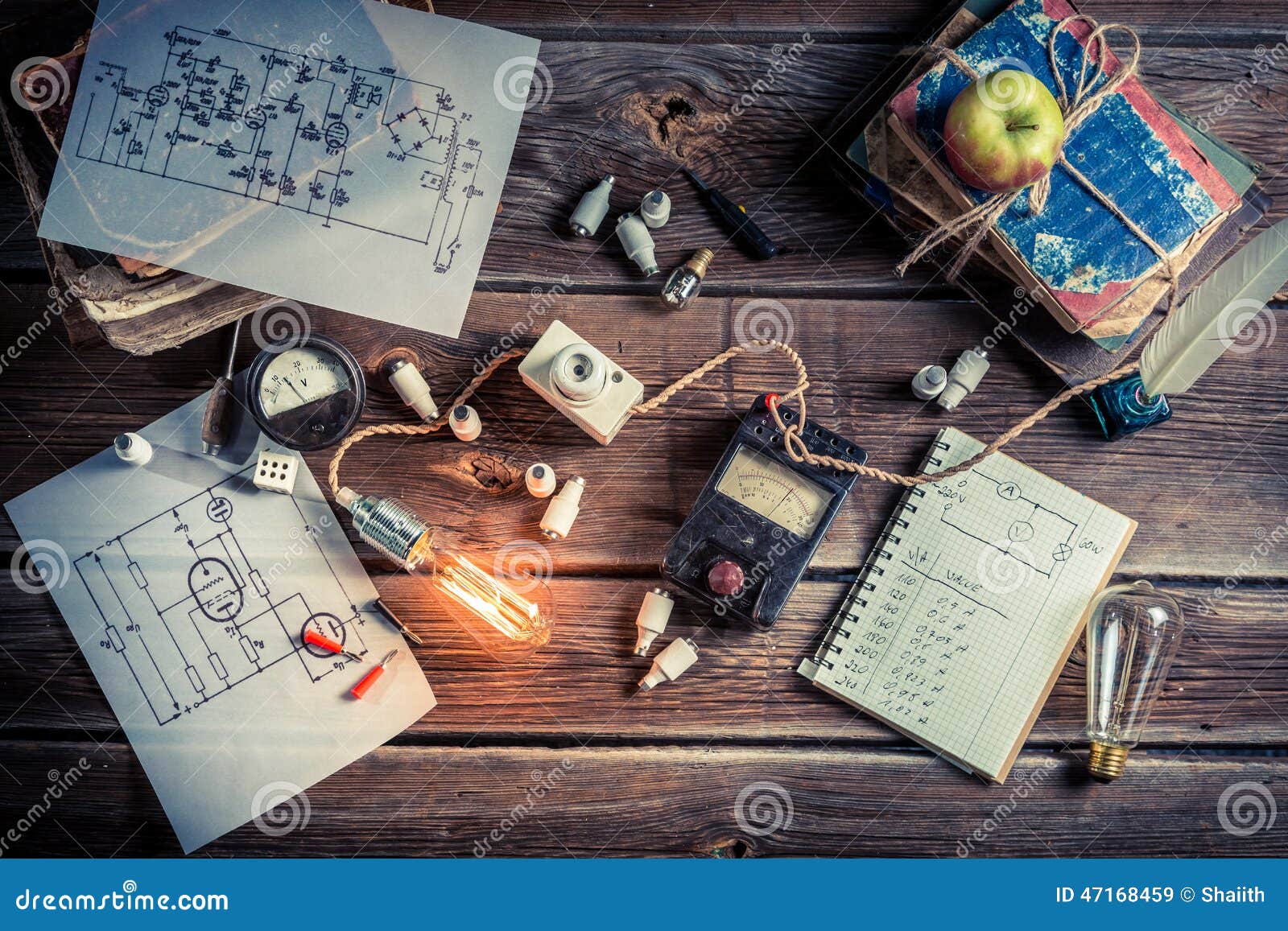 Vintage Electrical Laboratory Stock Image - Image of knowledge ...