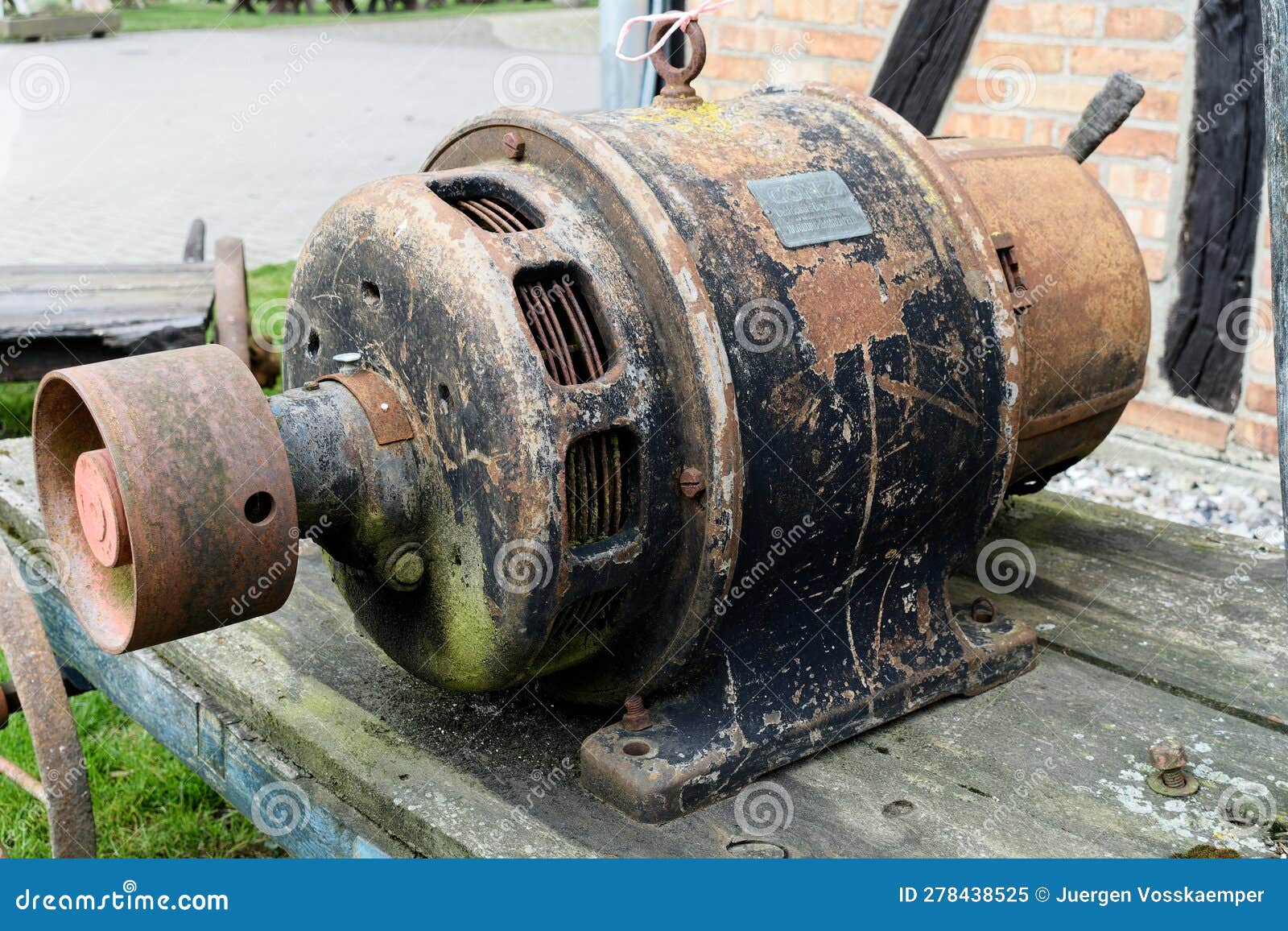 Vintage Electrical Motor Engine with Rust Stock Image - Image of dirt ...