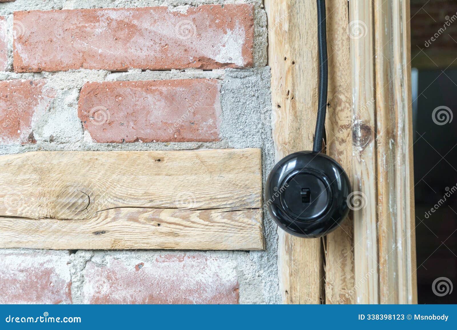 Vintage Electrical Switch, Light Button with Black Electric Cable ...