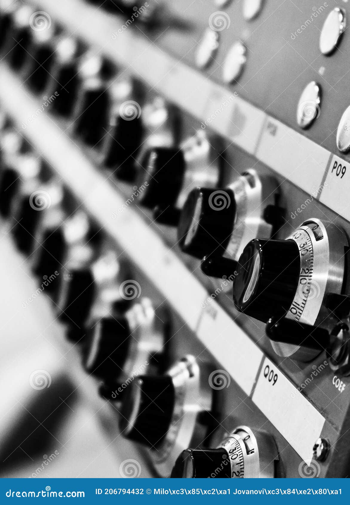Buttons and dials stock photo. Image of switch, console - 206794432