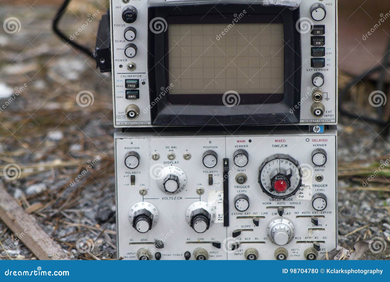 Vintage Electronic Screen and Dials Stock Photo - Image of vintage ...