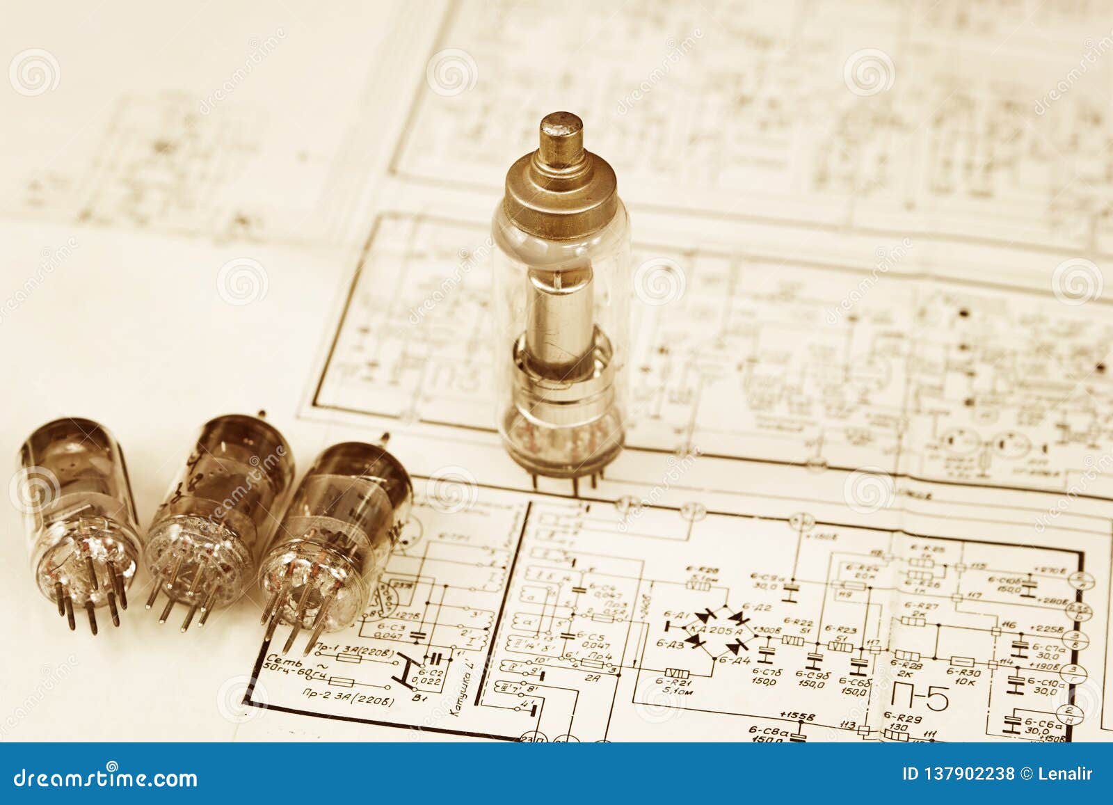Vintage Electronic Vacuum Tubes Stock Photo - Image of tools ...
