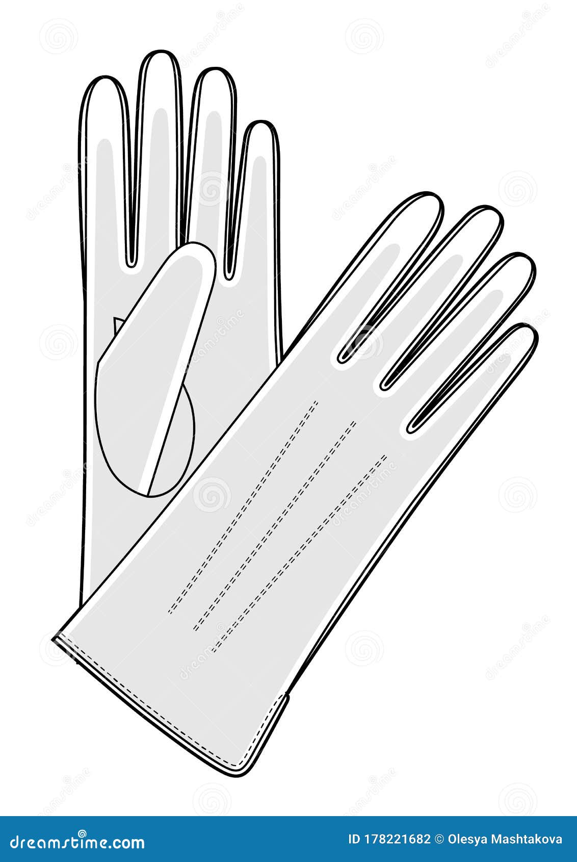 Vintage Elegance Gloves. Accessory Templates. Stock Vector ...
