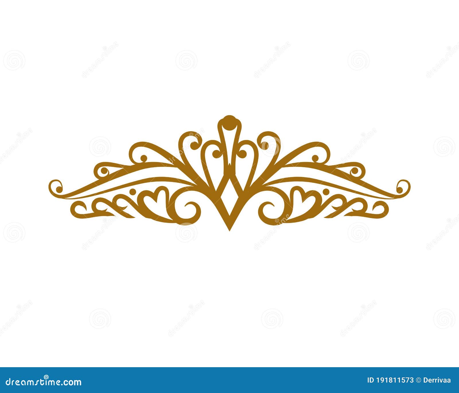 Vintage and Elegant Gold Tiara Illustration Stock Vector - Illustration ...