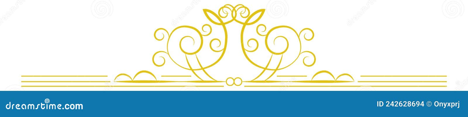 Vintage Elegant Page Header. Decorative Ornamental Border Stock Vector ...