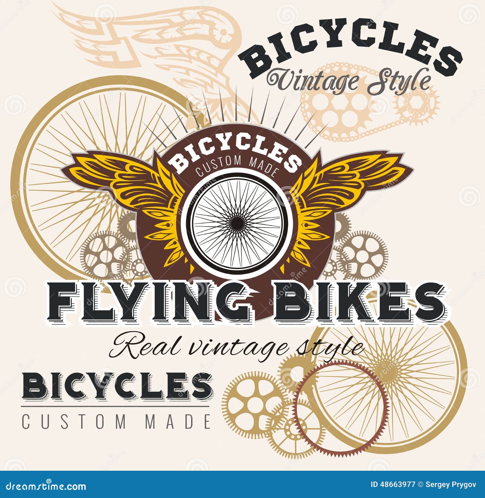 Bicycle Label Vector Illustration | CartoonDealer.com #59283676