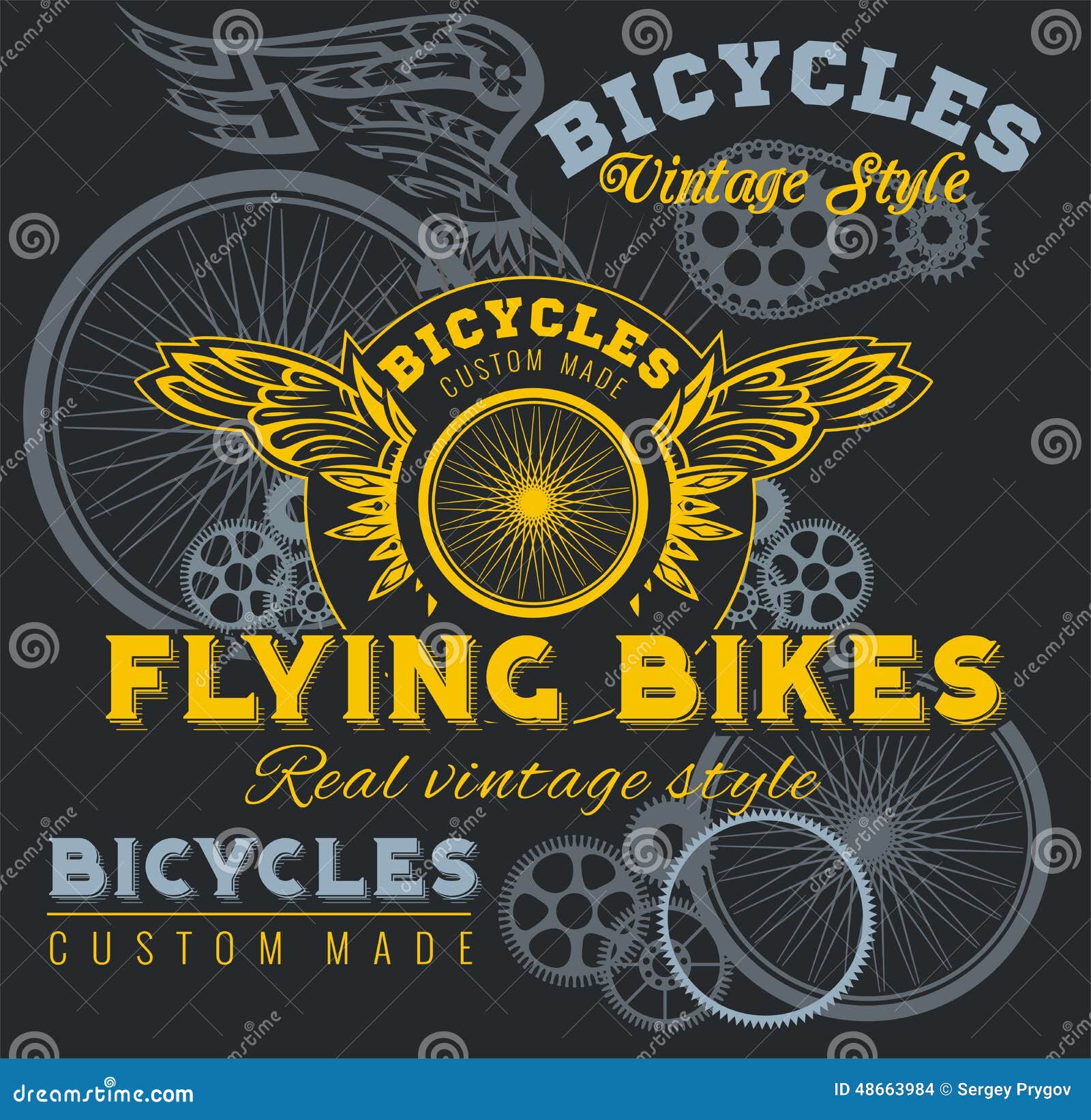 Bicycle Label Vector Illustration | CartoonDealer.com #59283676