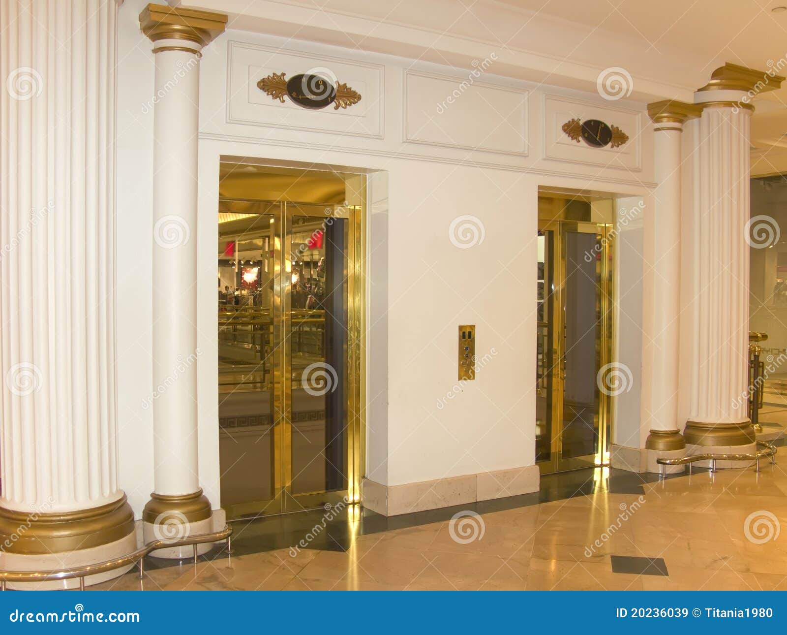 Vintage elevators stock image. Image of vintage, doorways - 20236039