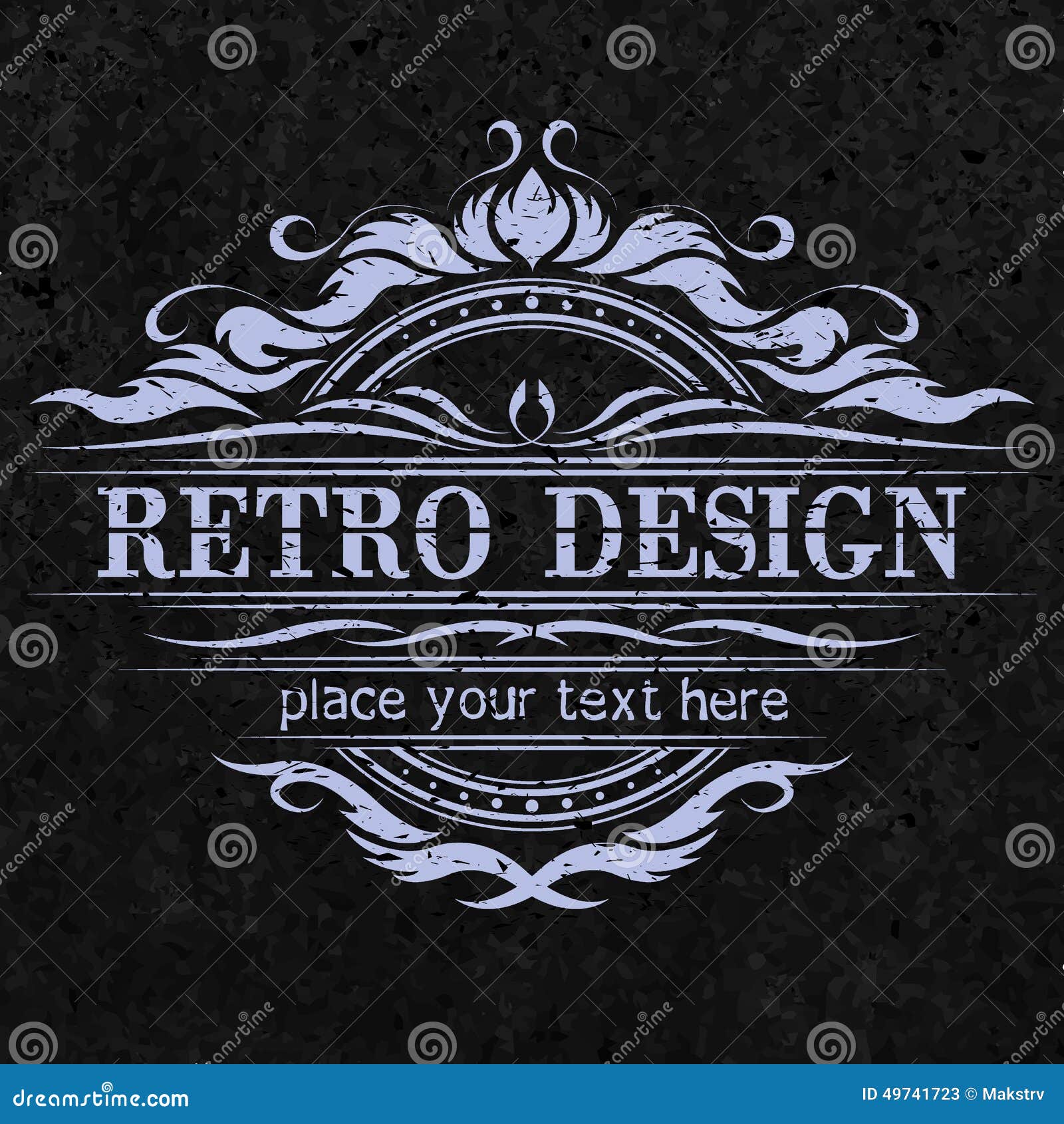 Vintage Emblem, Rerto Design. Stock Vector - Illustration of ornament ...