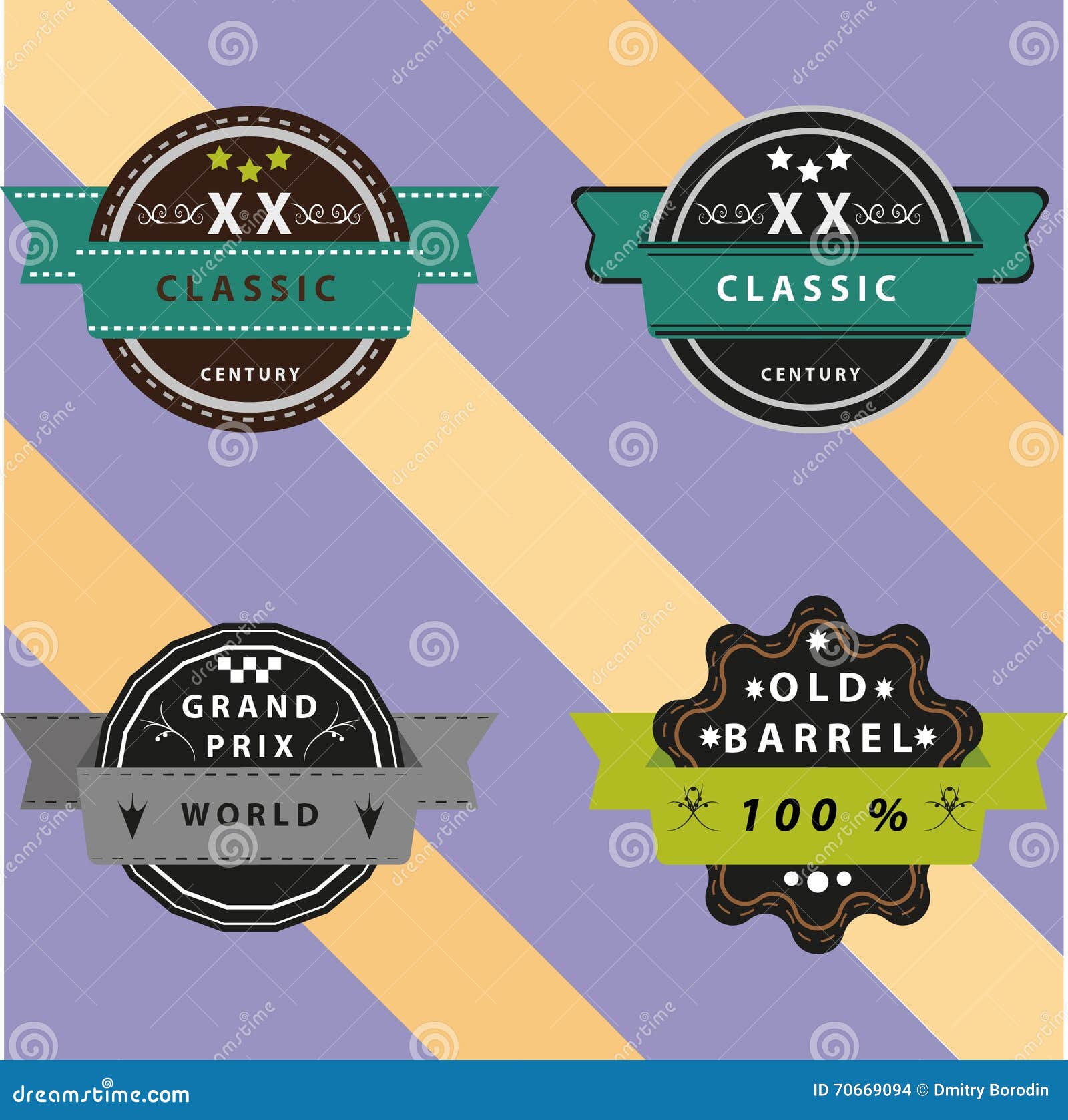 Vintage emblems stock vector. Illustration of style, unusual - 70669094