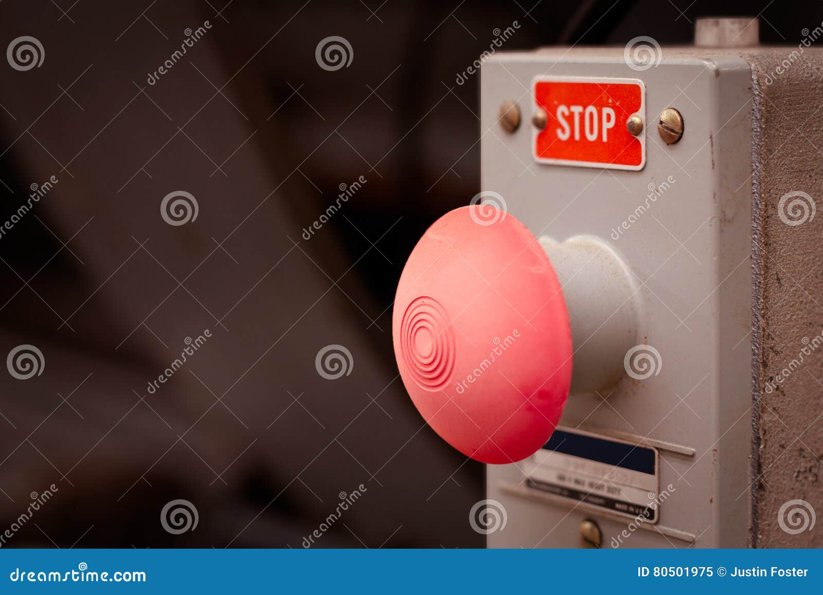Vintage Emergency Stop Button Royalty-Free Stock Photography ...