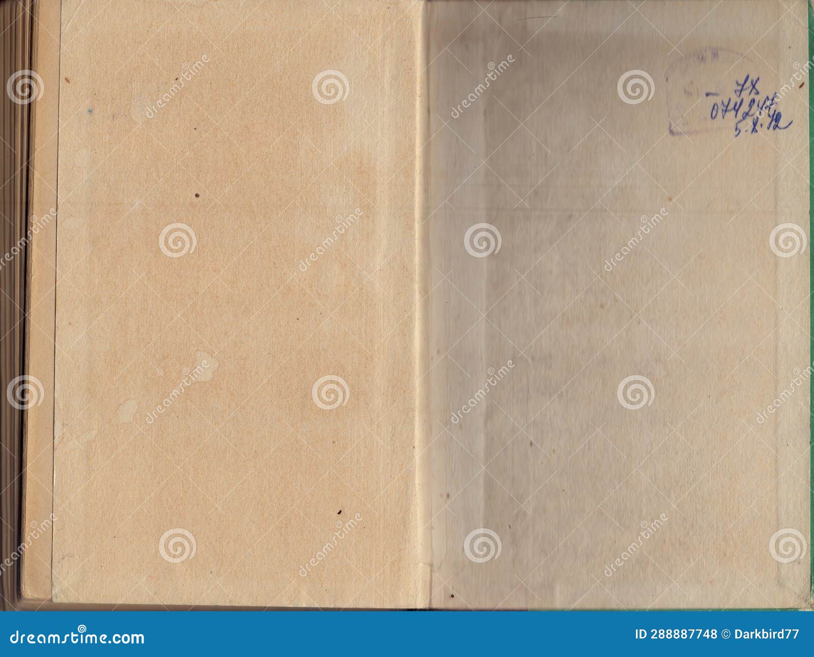 Vintage Empty Background of Old Book Spread Paper Stock Photo - Image ...