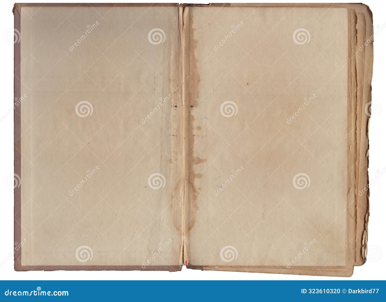 Vintage Empty Background of Old Book Spread Paper Texture Stock Photo ...