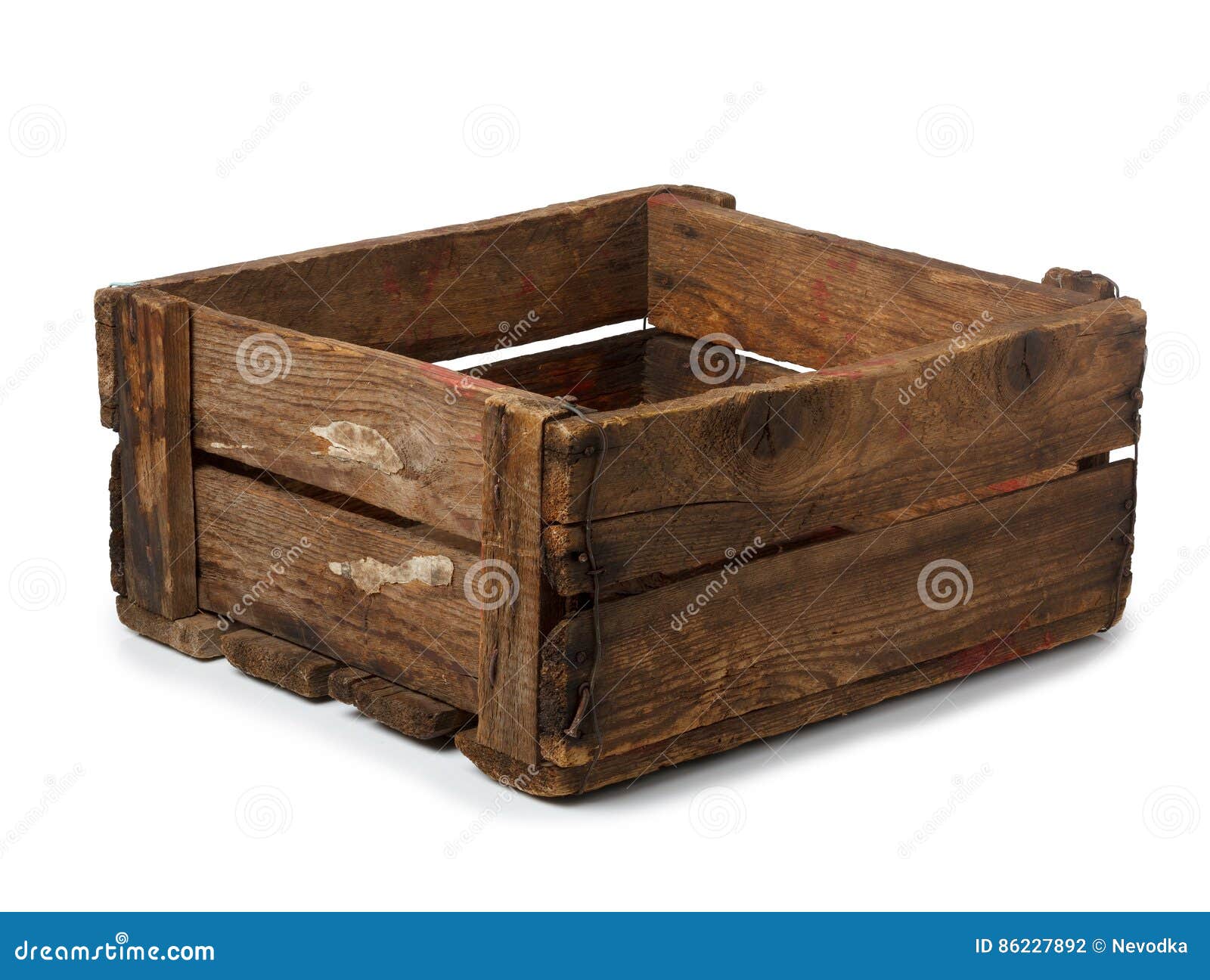 Vintage Empty Crate Isolated Stock Photo - Image of empty, wood: 86227892