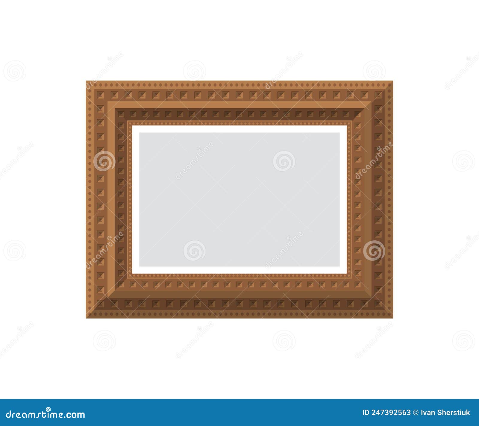 Vintage Empty Frame. Isolated. Flat Style. Stock Vector - Illustration ...
