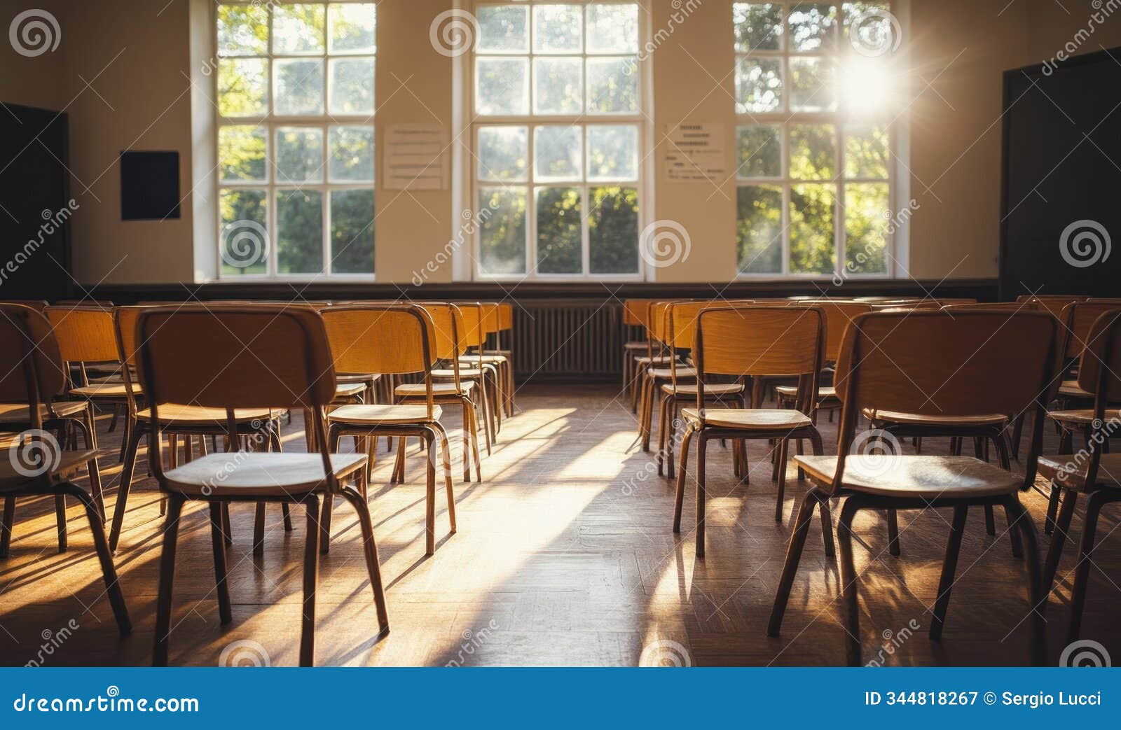 Vintage Empty School Classroom. the Room Has a Nostalgic Feel with ...