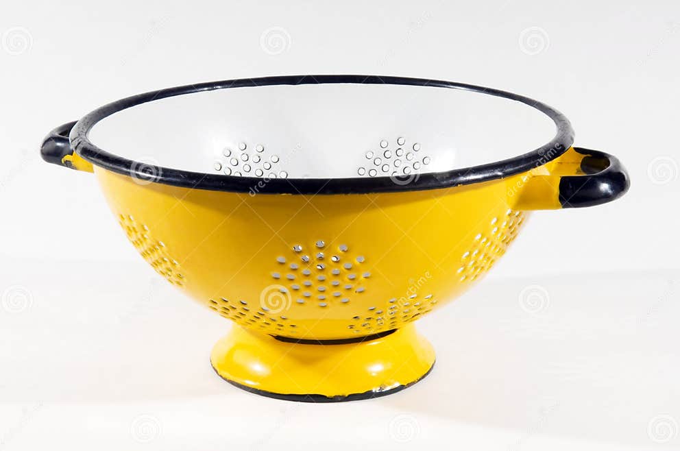 Vintage enamel colander stock image. Image of vintage - 8436549
