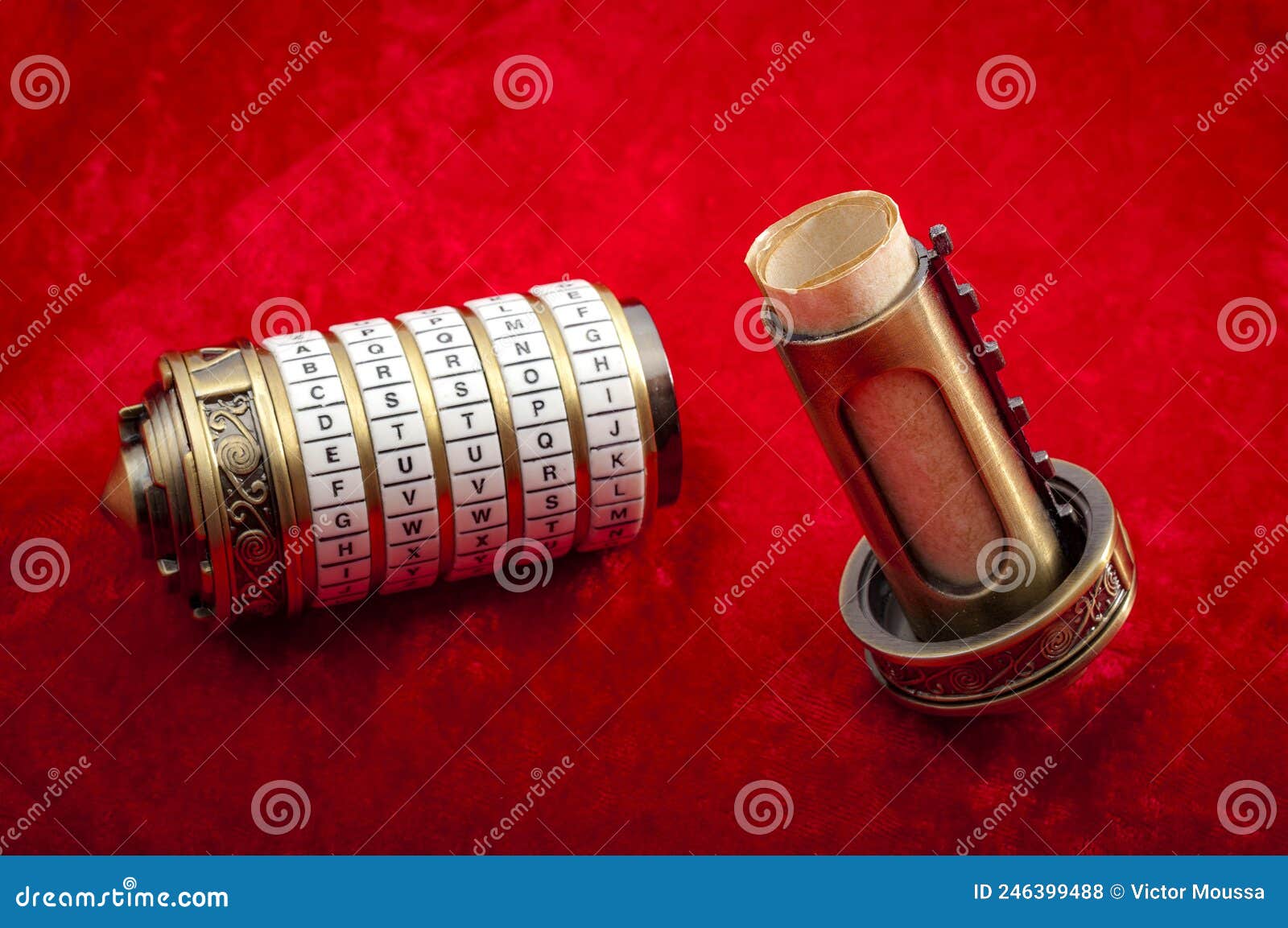 Vintage Encryption and Data Security Concept with Combination Puzzle ...