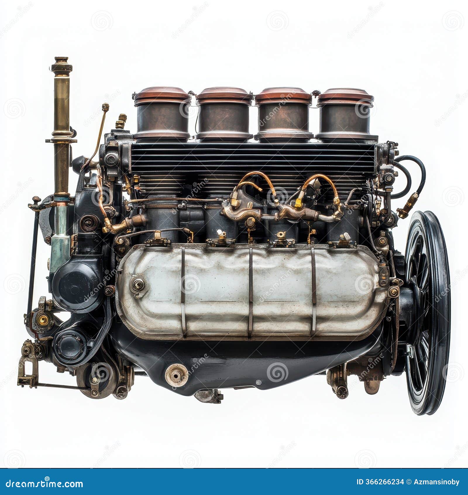 Vintage Engine Of Motorcycle With Wings Royalty-Free Stock Photography ...