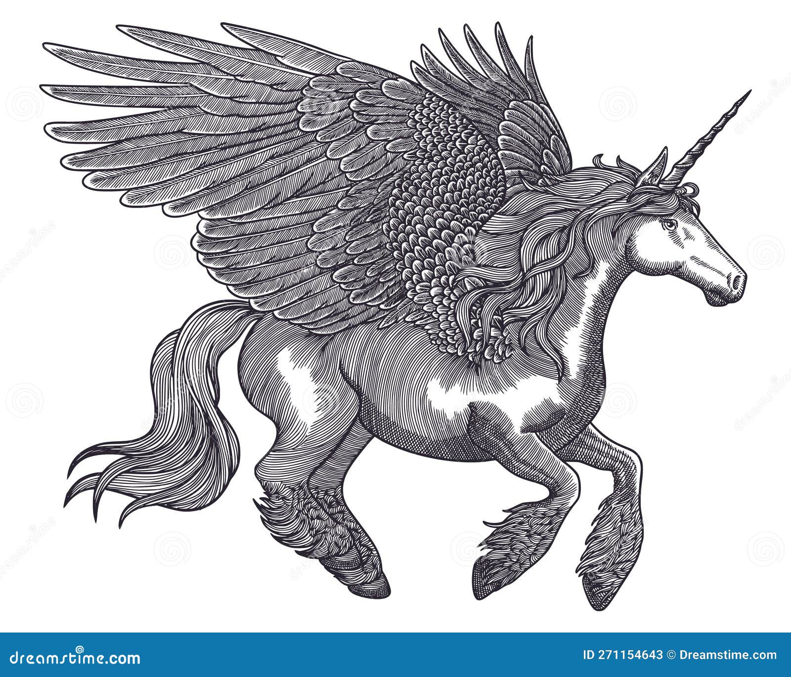 Pegasus Greek Mythological Creature Stock Vector - Illustration of ...