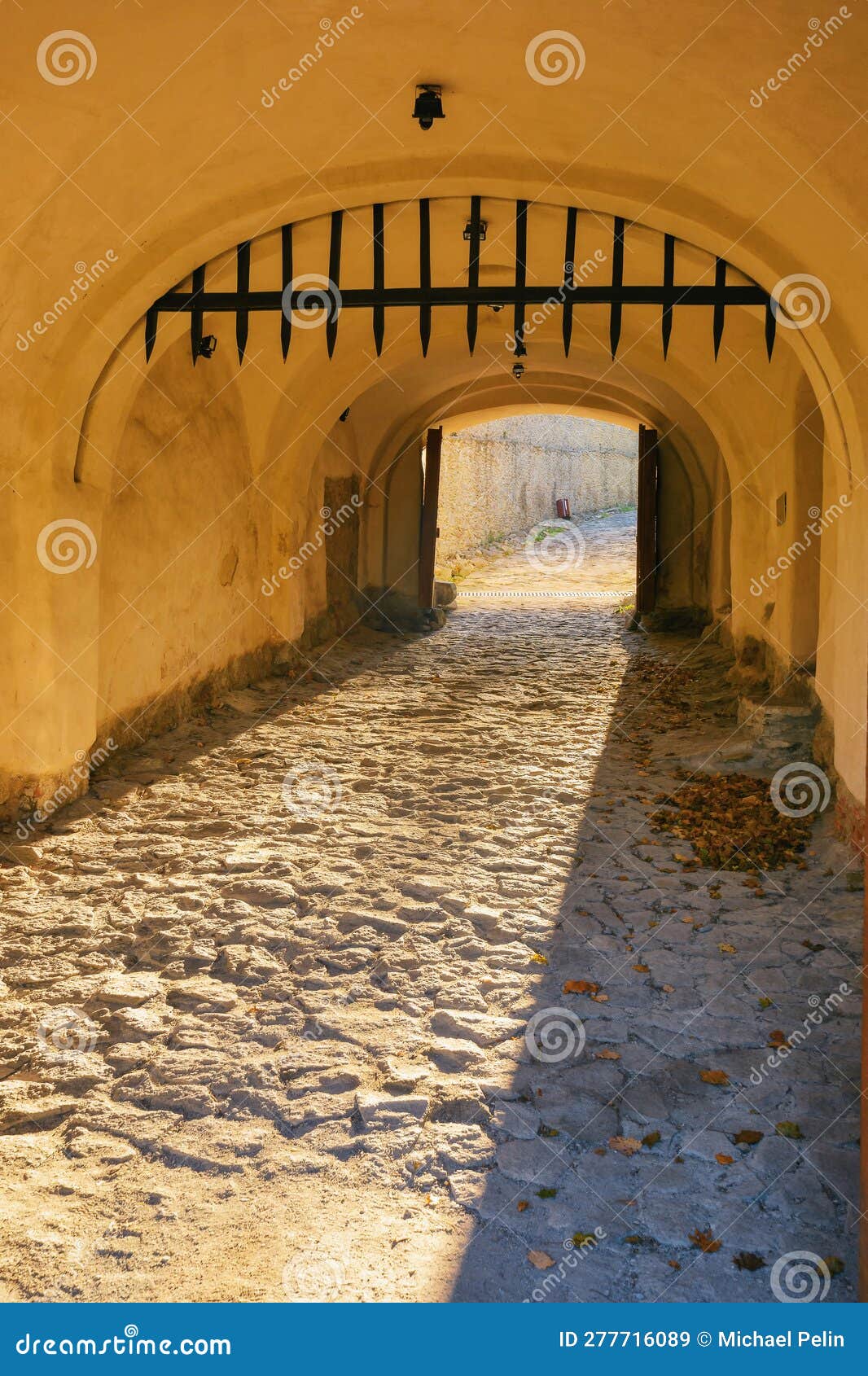 Vintage entrance with arch stock image. Image of style - 277716089