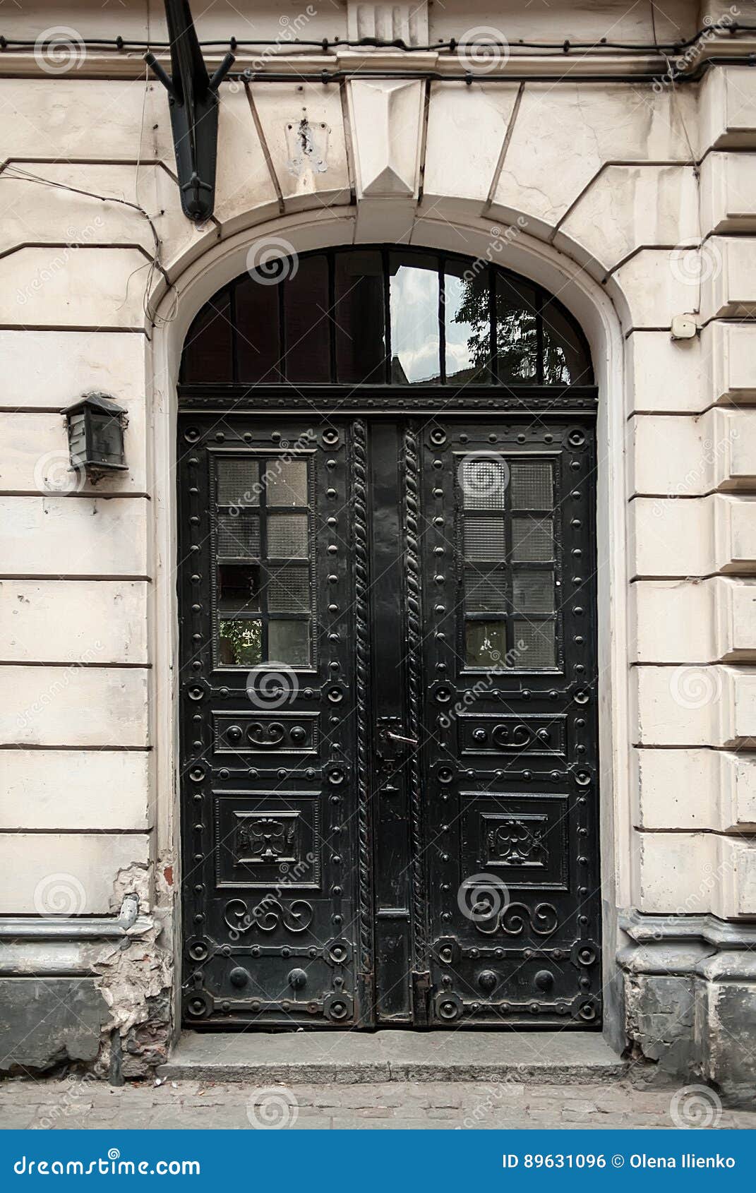 Vintage entry door stock photo. Image of iron, europe - 89631096