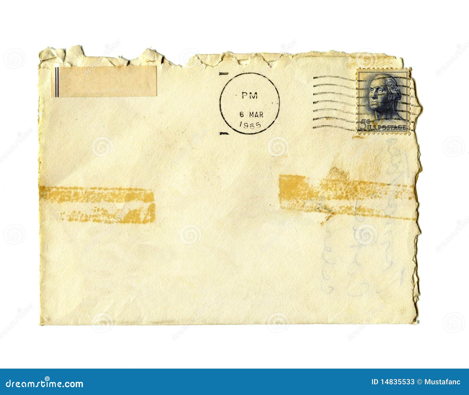 Vintage envelope editorial stock photo. Image of paper - 14835533