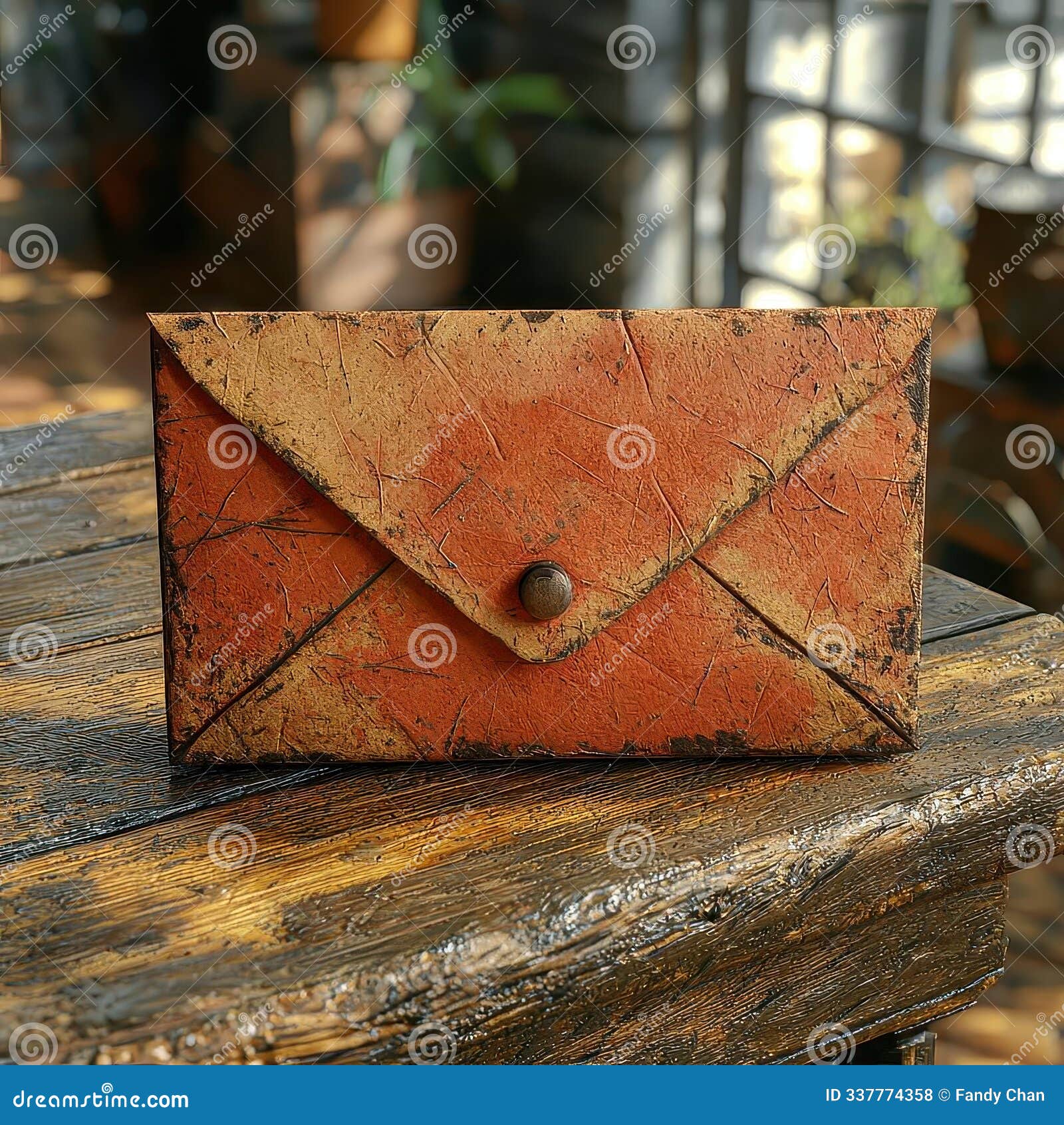Vintage Envelope With Worn Texture And Distressed Details Stock ...