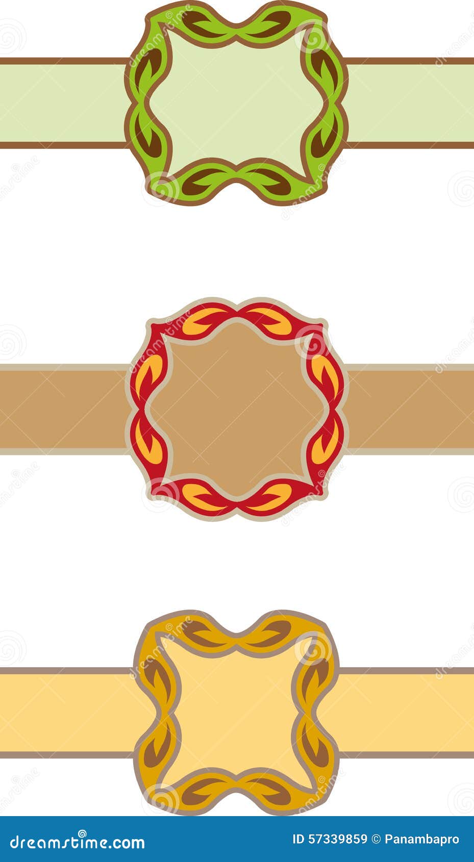 Vintage ethnic frame stock vector. Illustration of vintage - 57339859