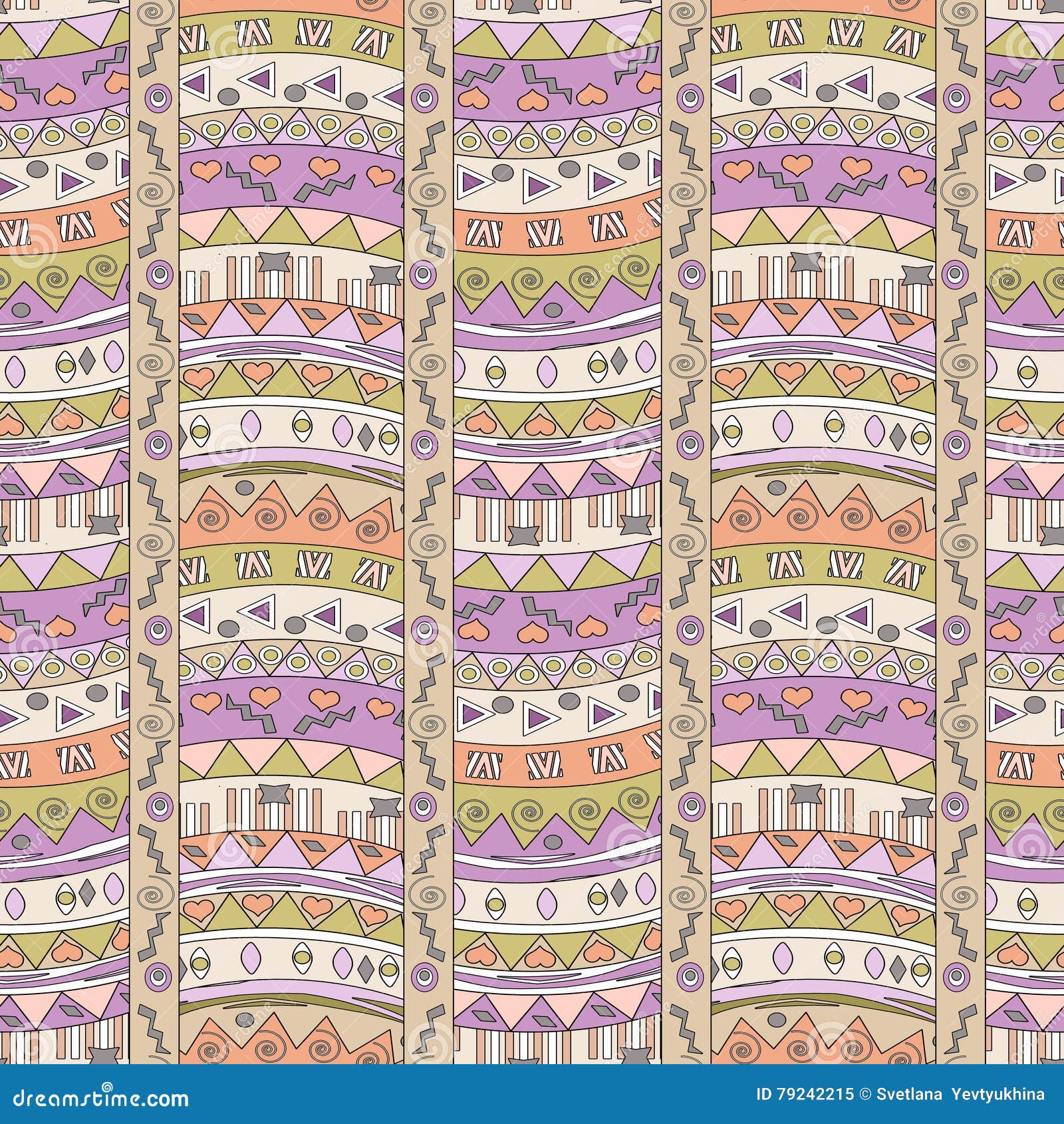 Vintage Ethnic Seamless Pattern Texture Dark on Bright Background ...