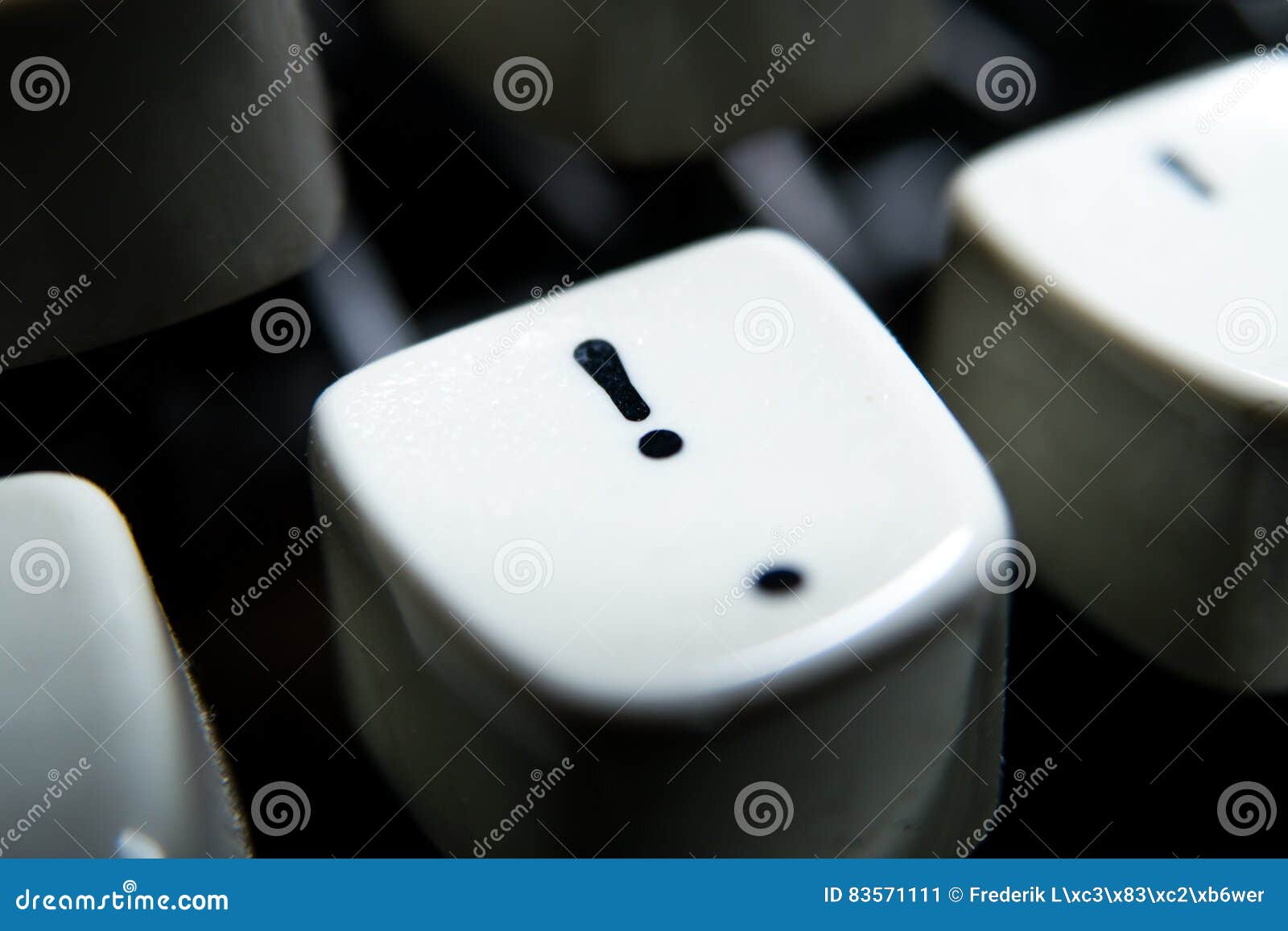 Vintage Exclamation Mark Key Highlighted Stock Image - Image of grunge ...