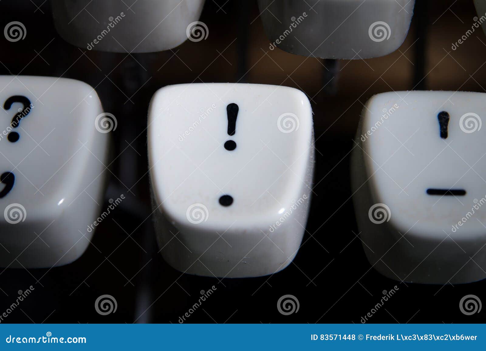 Vintage Exclamation Mark Key Highlighted Stock Photo - Image of dirty ...