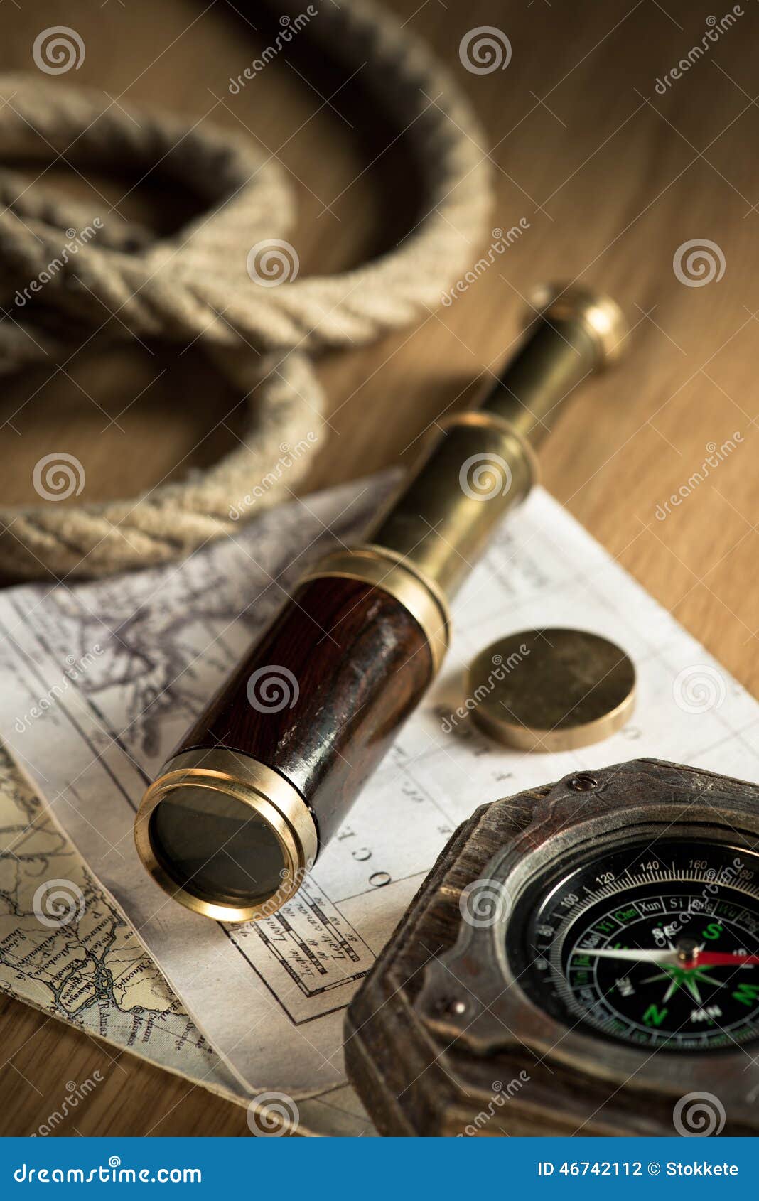 Vintage explorer equipment stock photo. Image of retro - 46742112