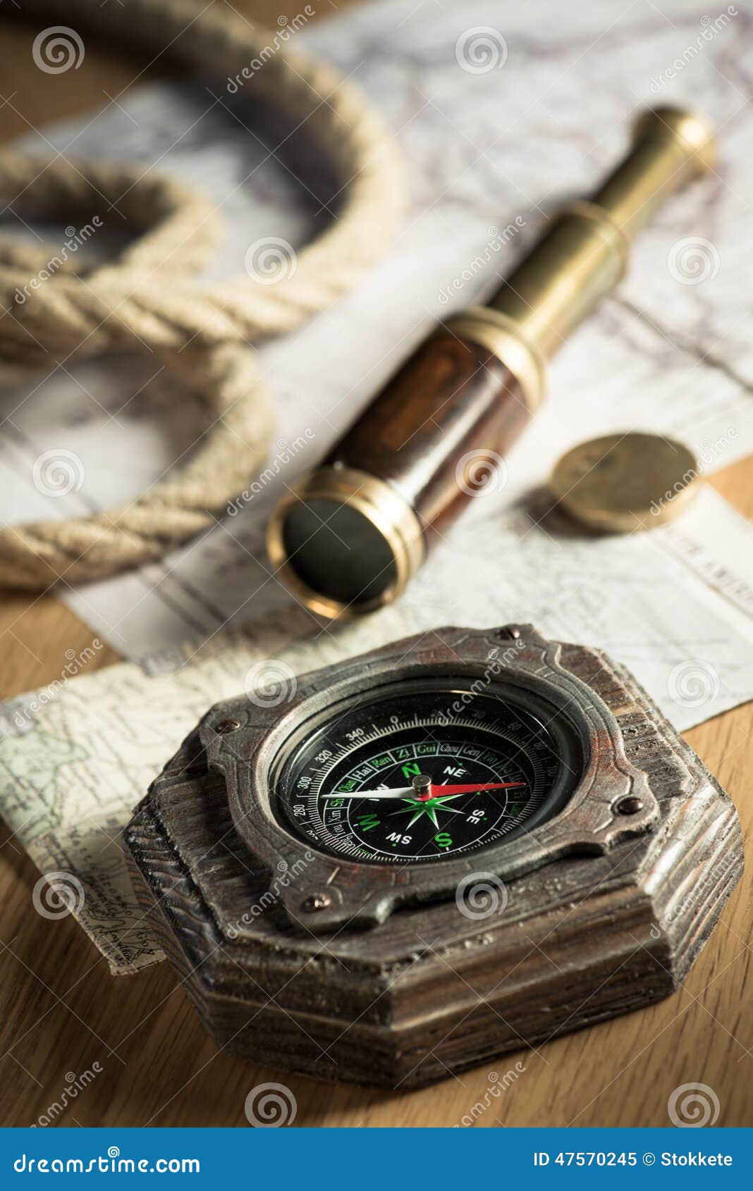 Vintage explorer equipment stock image. Image of rope - 47570245