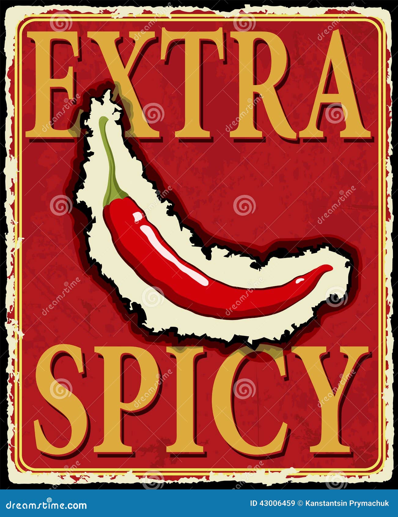 Extra Spicy Pepper Icon Illustration Isolated On White Background ...