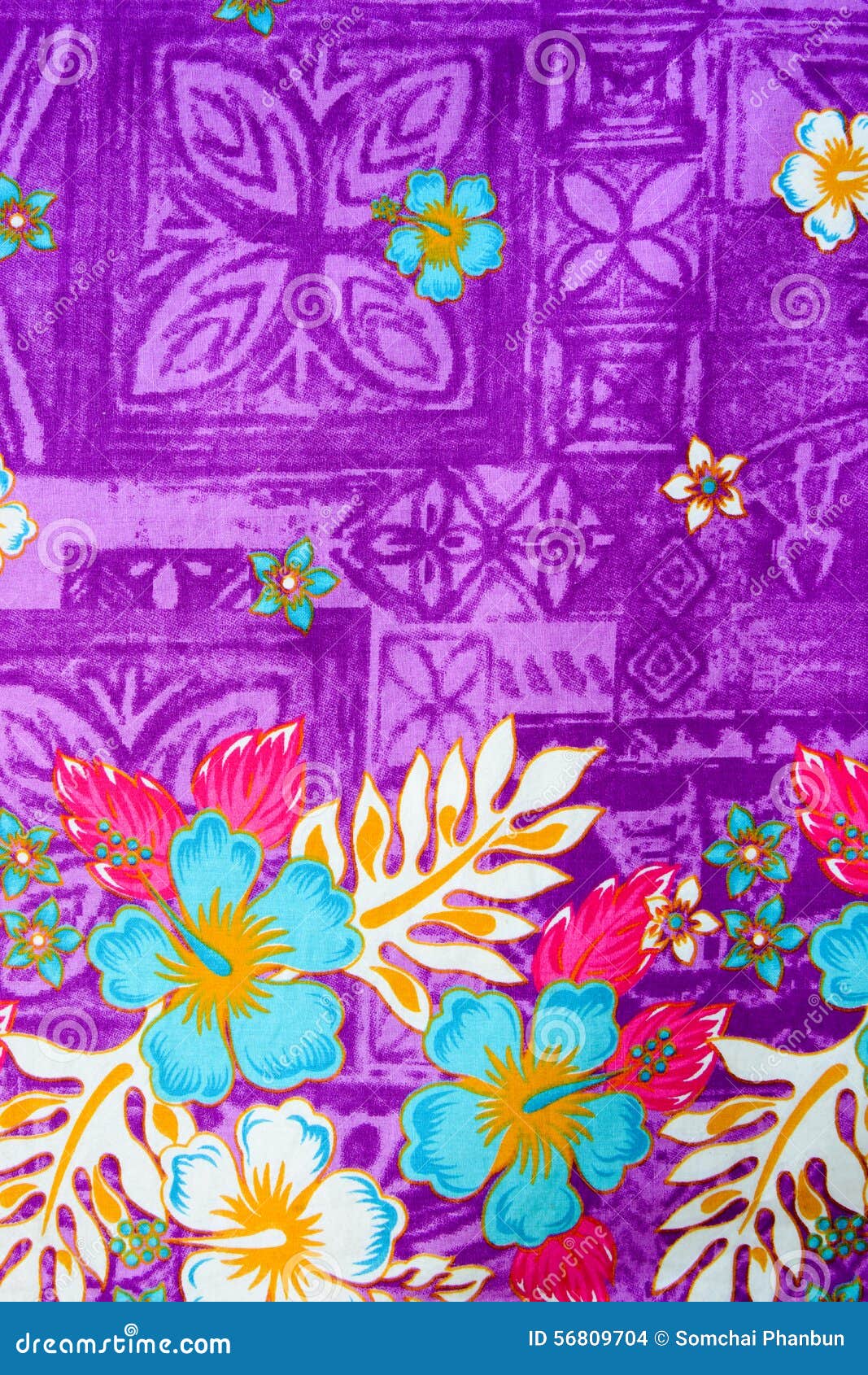 Vintage Fabric of Flowers for Background Stock Photo - Image of delaine ...