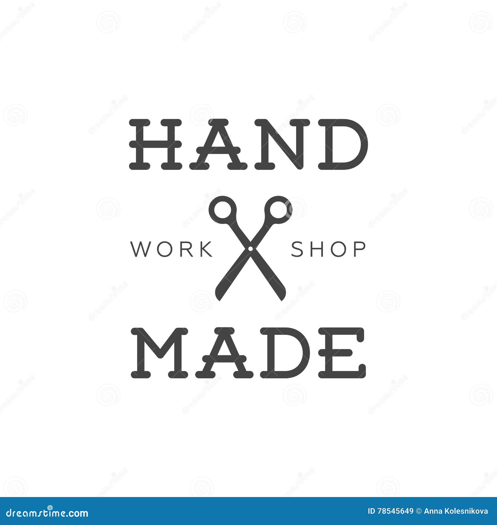 Vintage Fait Main De Logo D'atelier Illustration Stock - Illustration ...