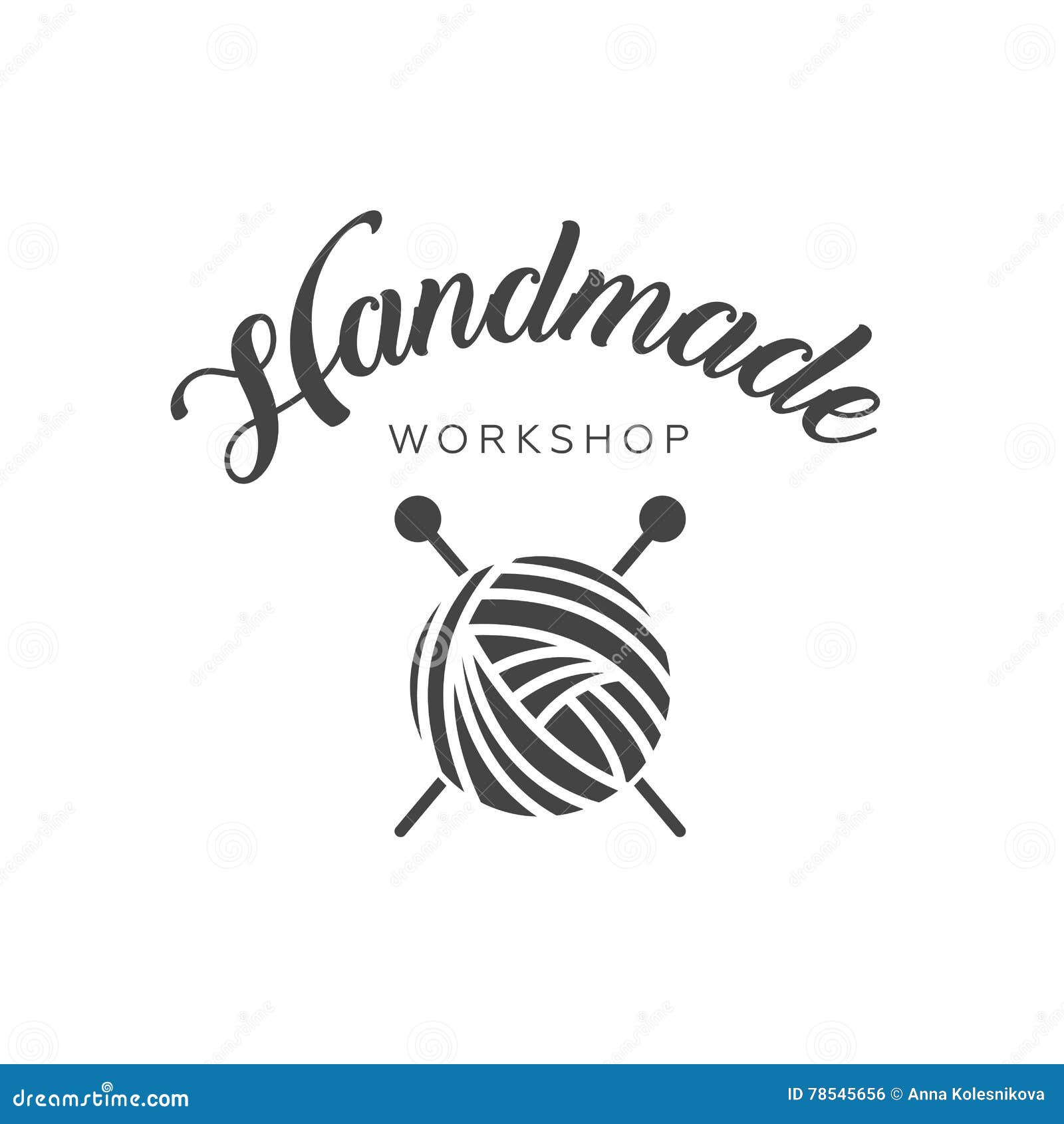 Vintage Fait Main De Logo D'atelier Illustration Stock - Illustration ...