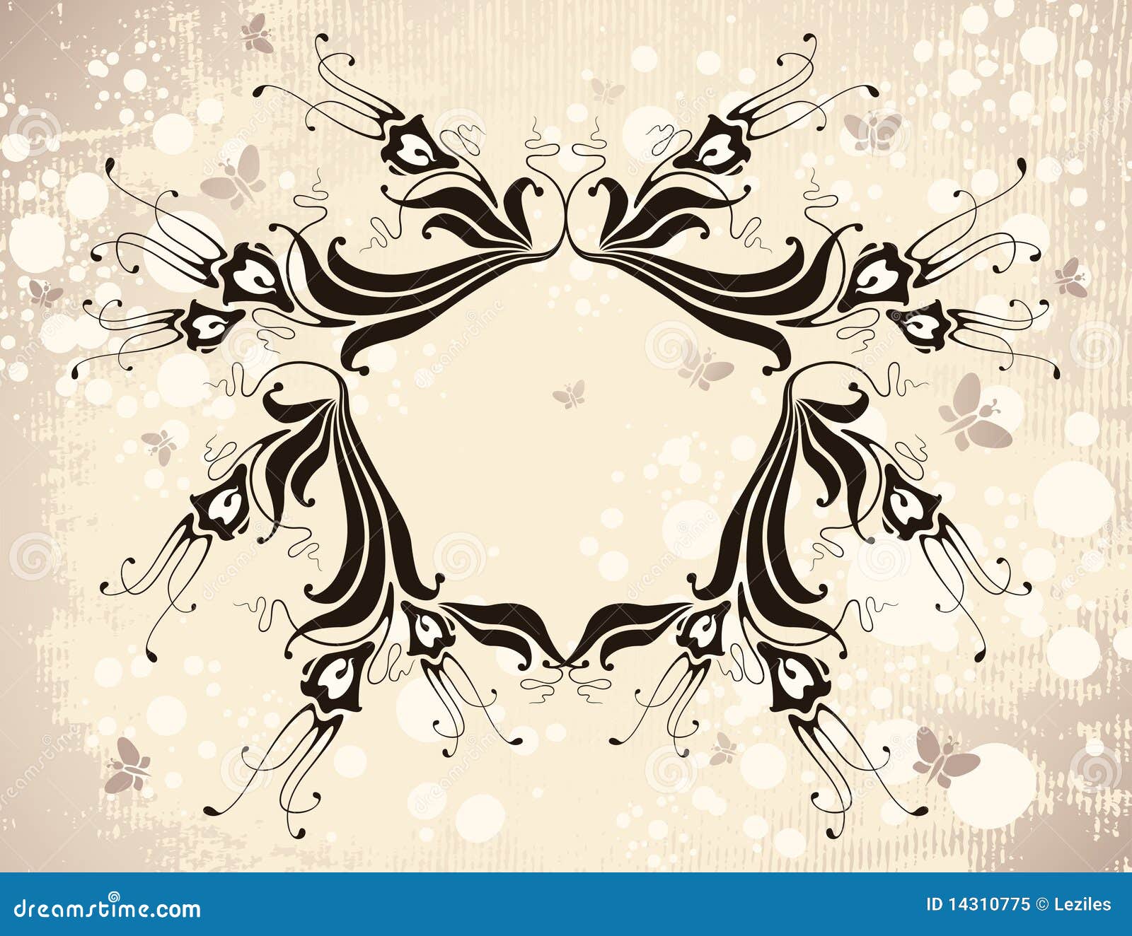 Vintage fantasy frame stock vector. Illustration of composition - 14310775