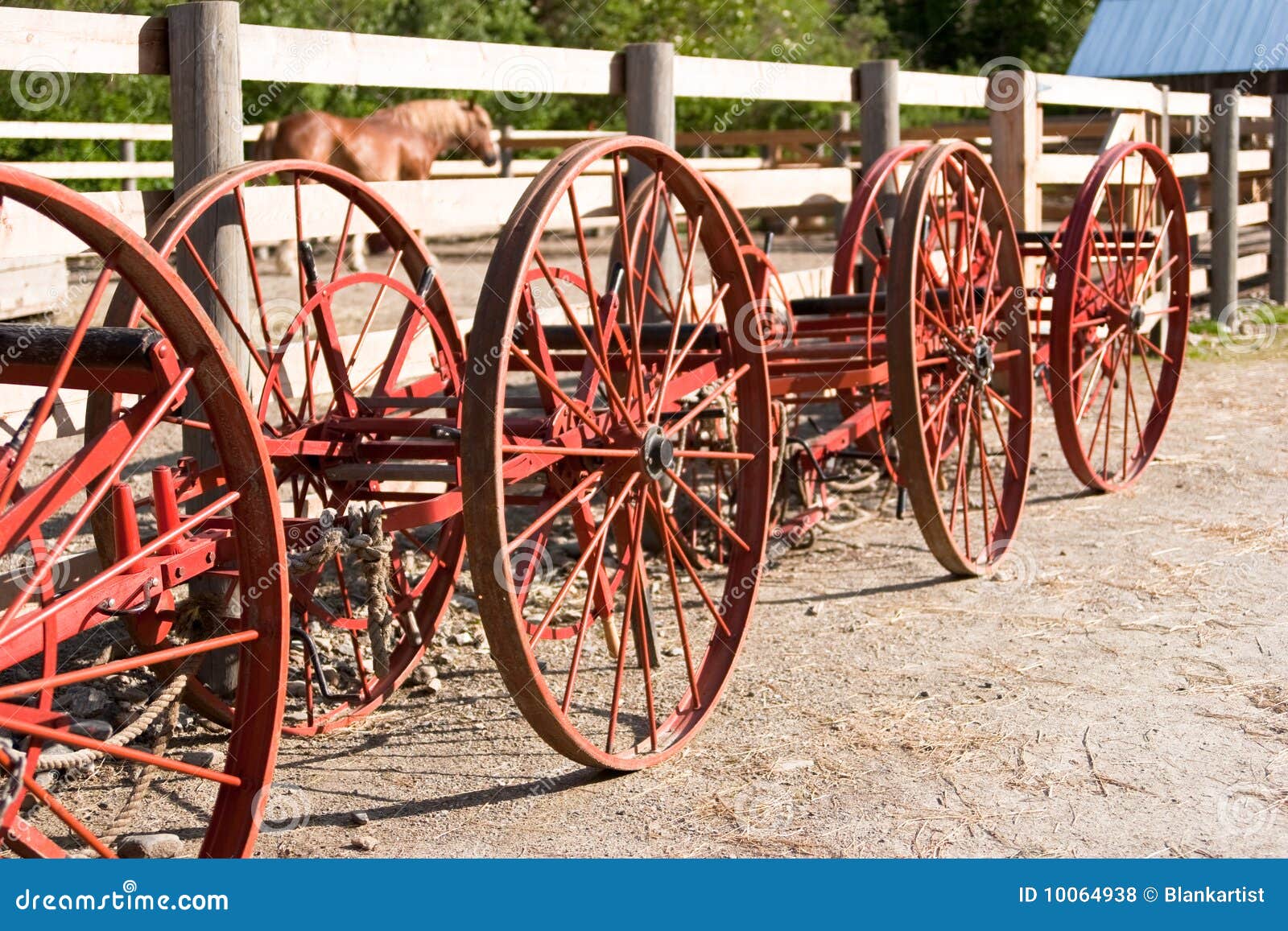 Vintage Farm Equipement Wheels Stock Photo - Image of farm, antique ...