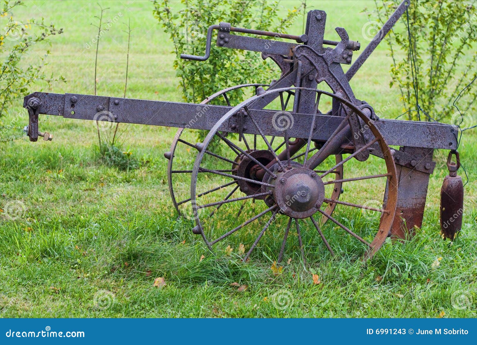 Vintage Farm Equipment stock image. Image of field, tractor - 6991243