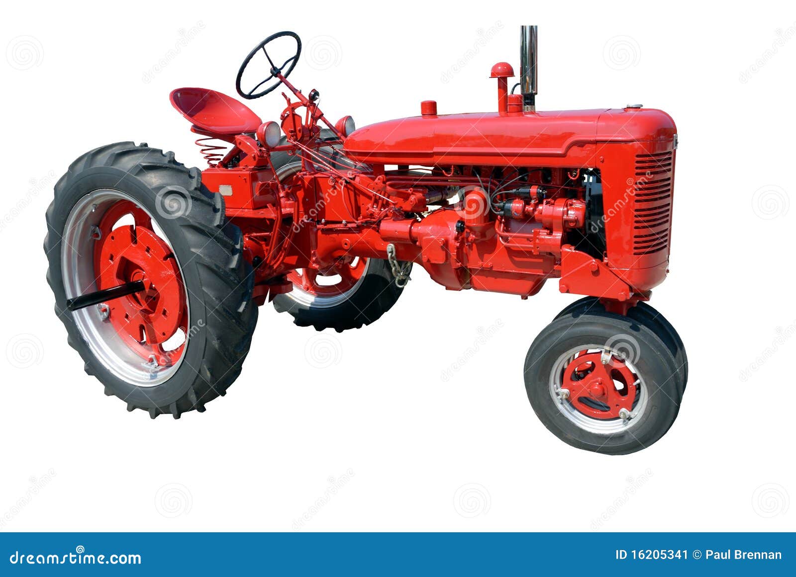 Vintage farm tractor stock image. Image of tractor, white - 16205341