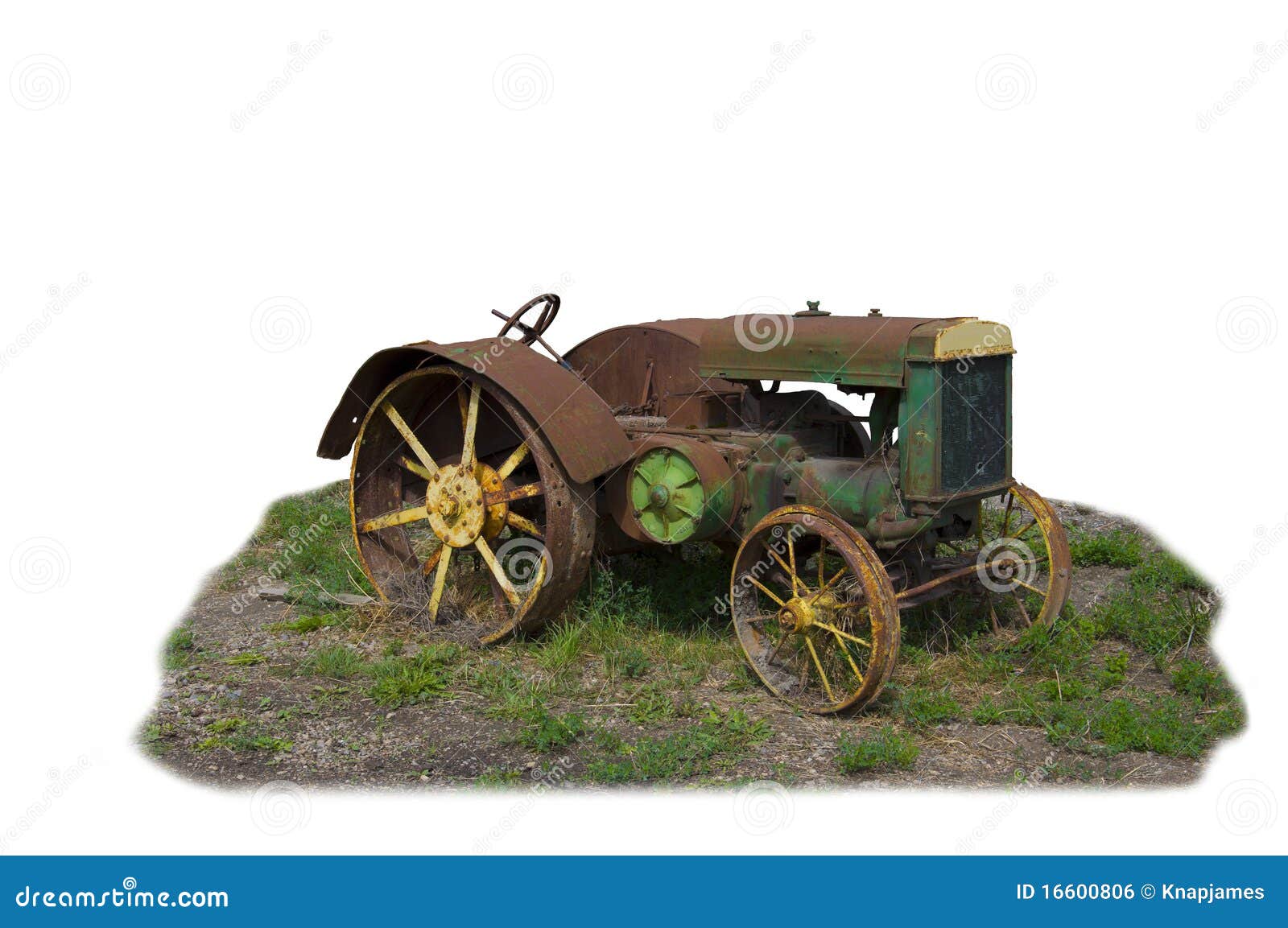 Vintage Farm Tractor stock photo. Image of farmland, grass - 16600806