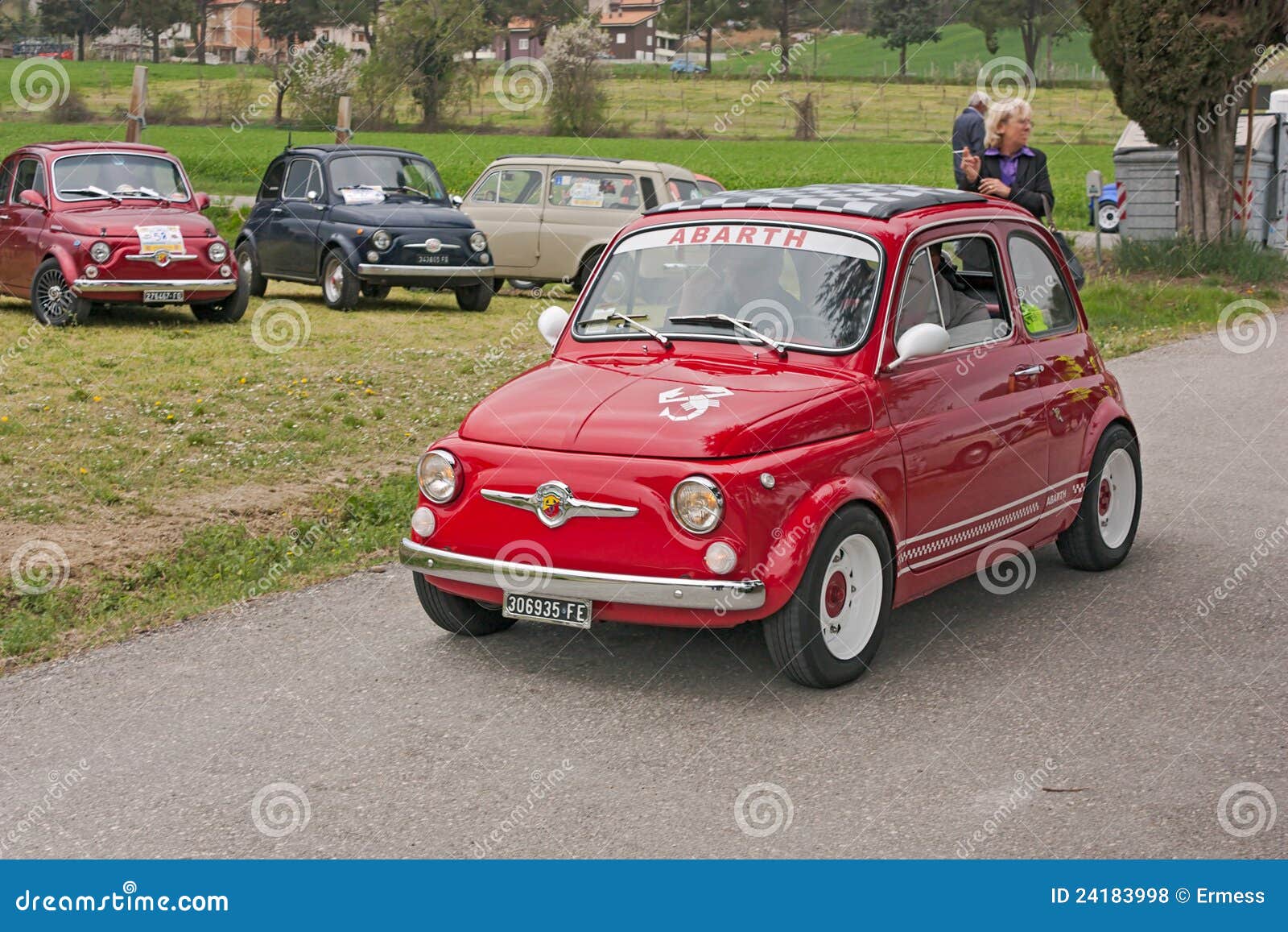 Vintage Fiat 500 Abarth editorial stock photo. Image of cars - 24183998